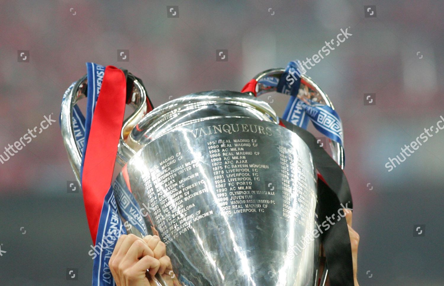 Champions League Trophy Lifted Athens Editorial Stock Photo - Stock ...
