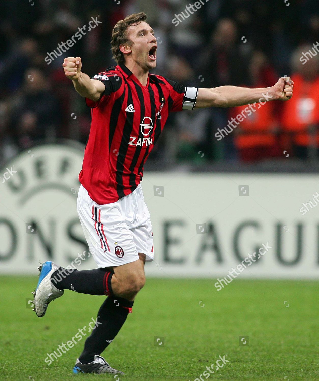 Andriy Shevchenko Ac Milan Celebrates Victory Editorial Stock Photo ...