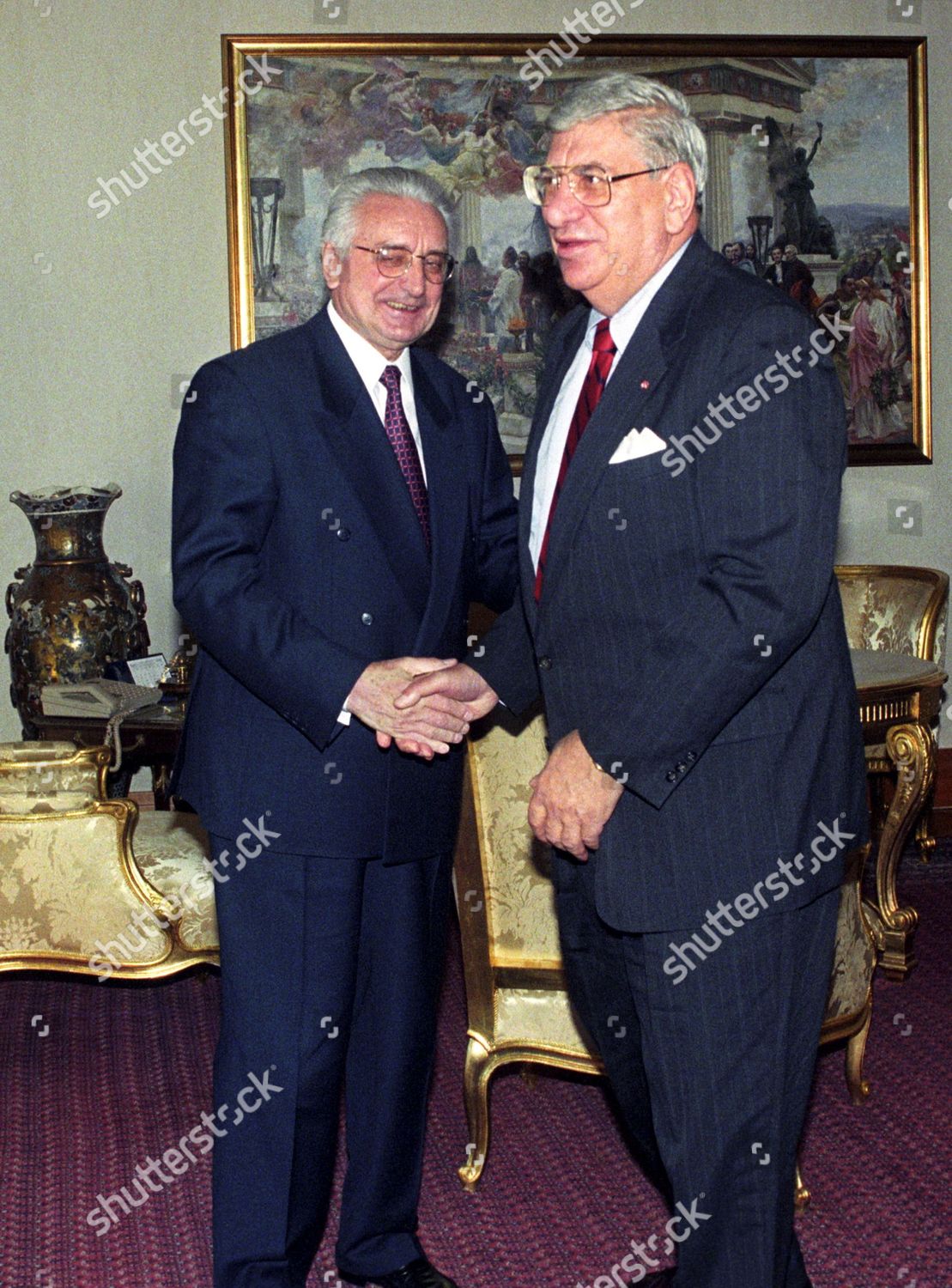 Croatian President Franjo Tudjman L Welcomes Editorial Stock Photo ...