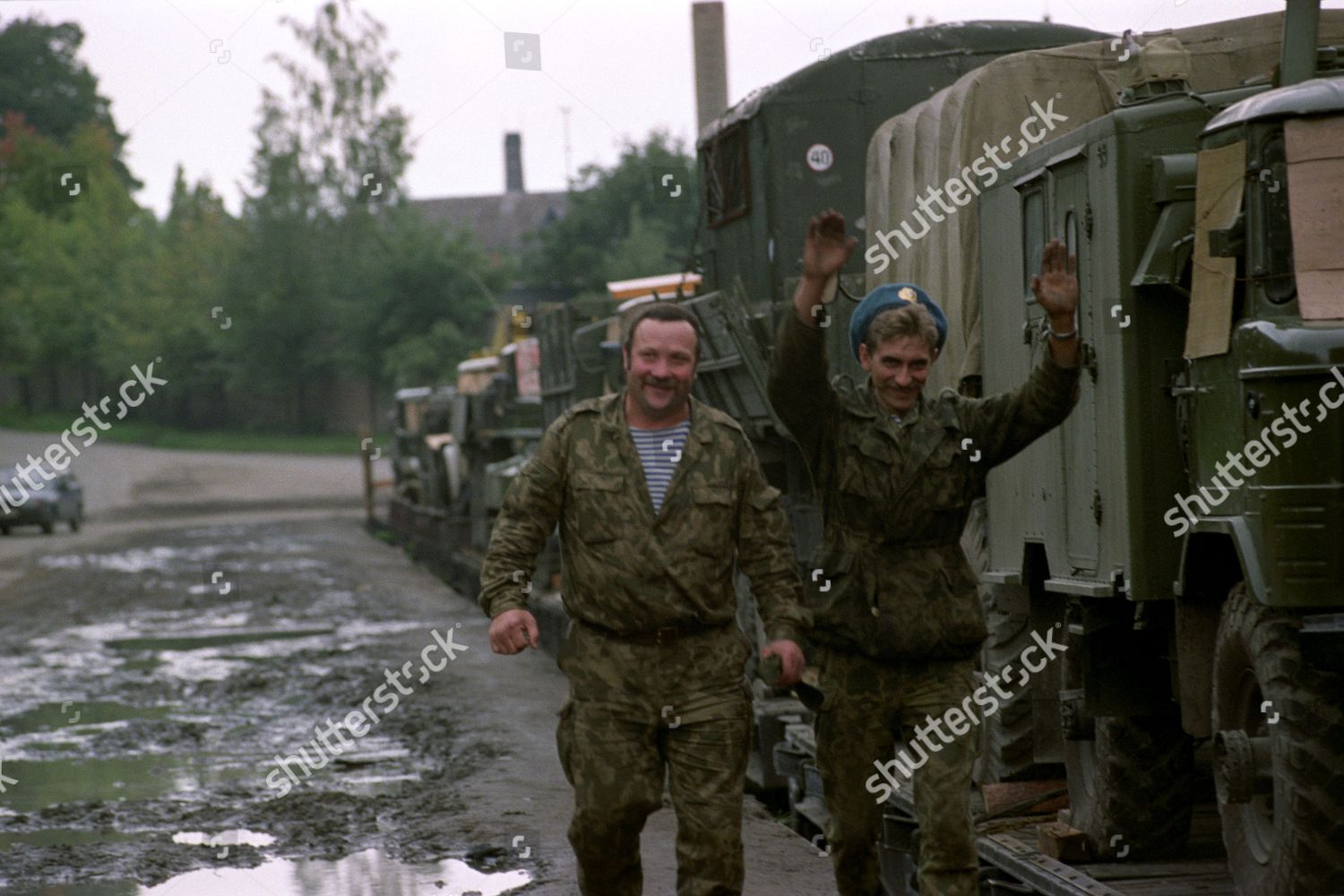 Russian Soldiers Smile Wave Their Hands Editorial Stock Photo - Stock ...