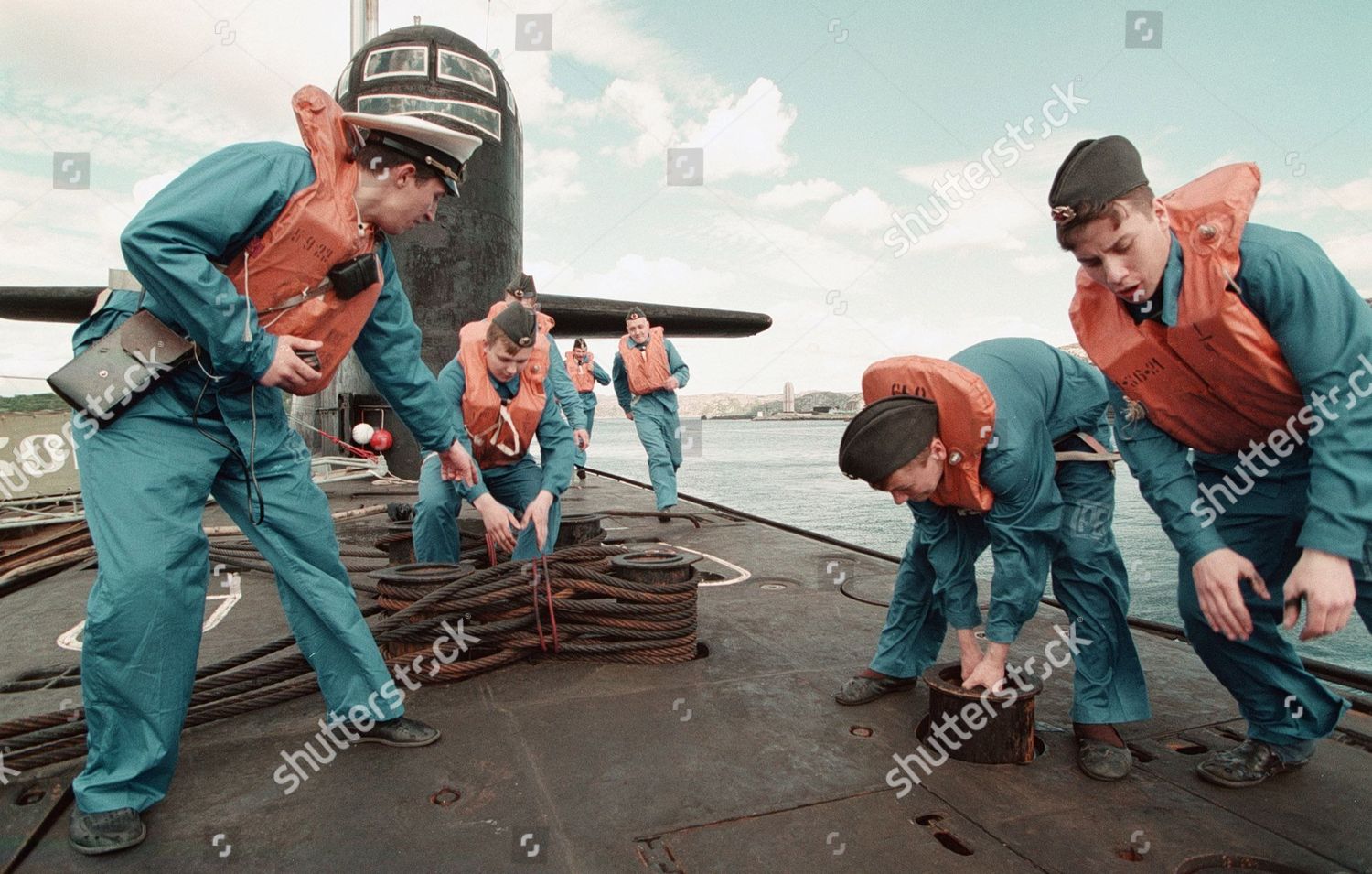 Russian Navy Officer Gives Orders Sailors Editorial Stock Photo - Stock ...