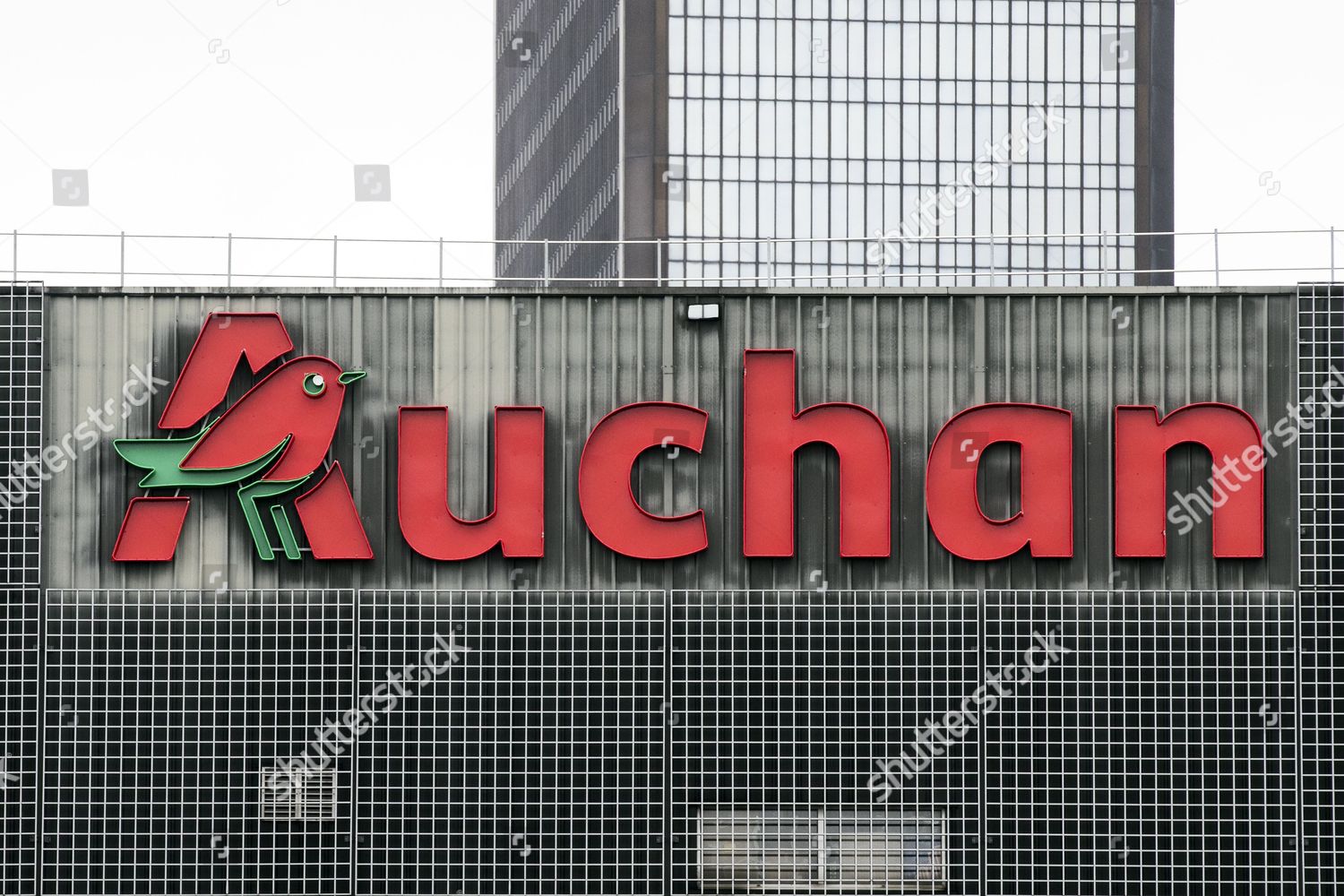 Supermarket Group Auchan Logo Photographed Paris Editorial Stock Photo ...