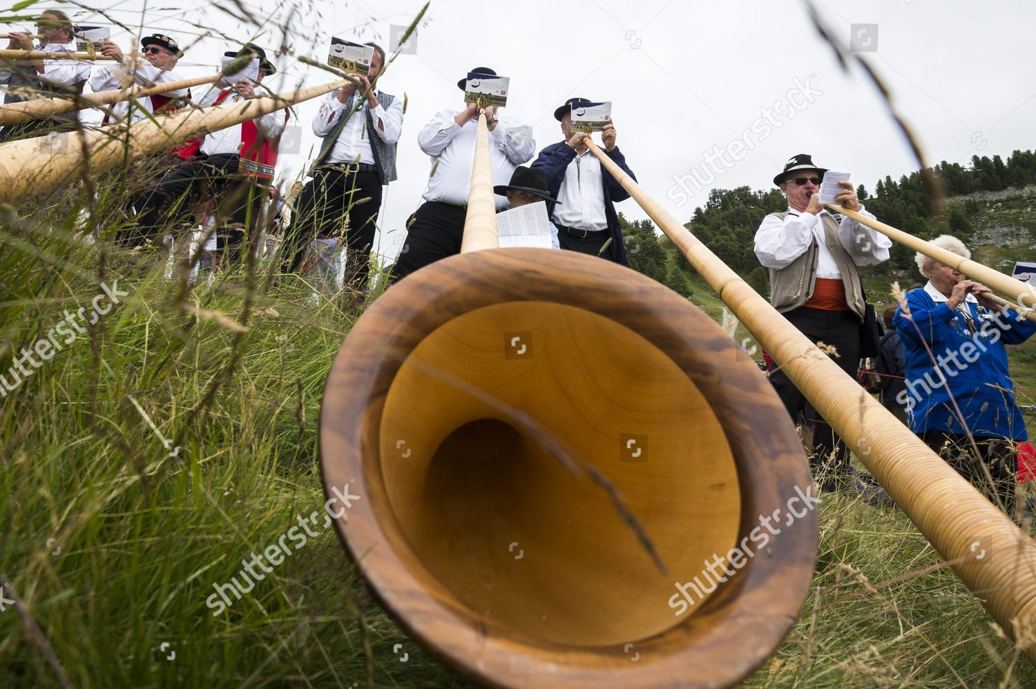 200 Alphorn Players Perform During 14th Editorial Stock Photo - Stock ...