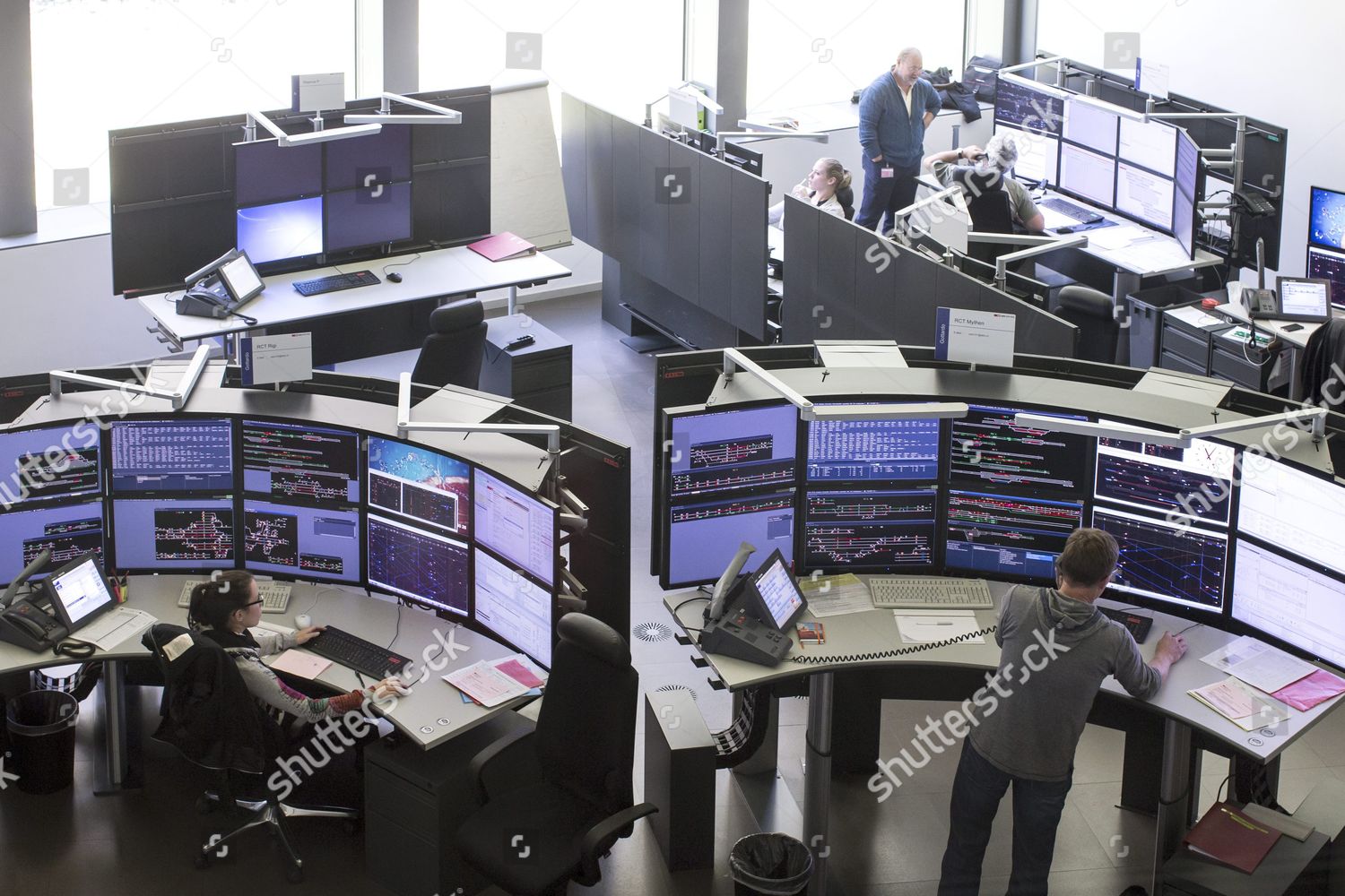 People Work Control Room Operating Center Editorial Stock Photo - Stock ...