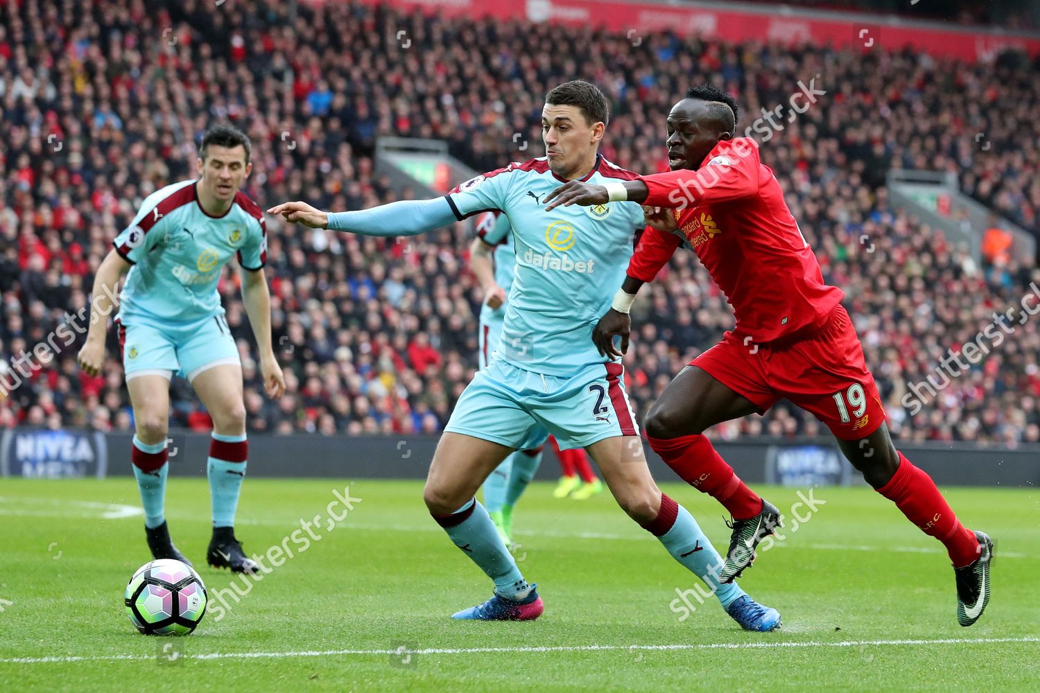 Matthew Lowton Competes Sadio Mane During Editorial Stock Photo - Stock ...