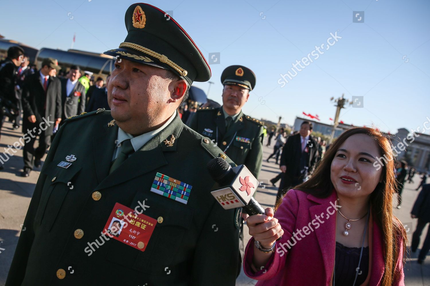 Journalists Tries Interview Military Delegate Arriving Editorial Stock ...