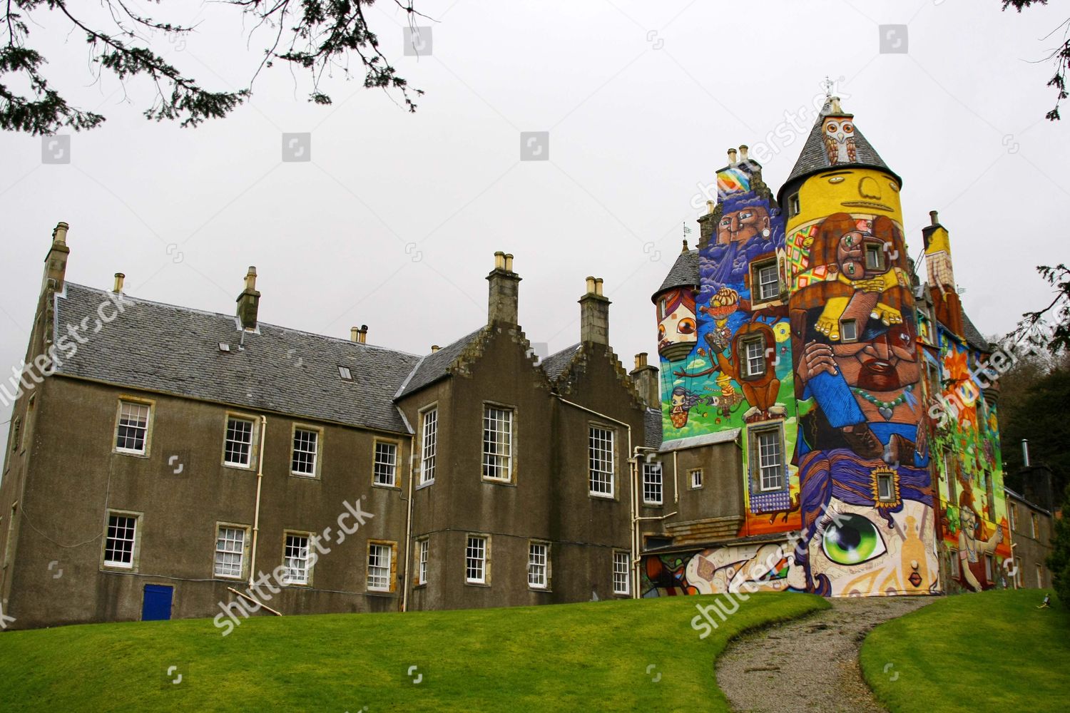 Grafftti Facade Kelburn Castle Largs Ayrshire Editorial Stock Photo ...