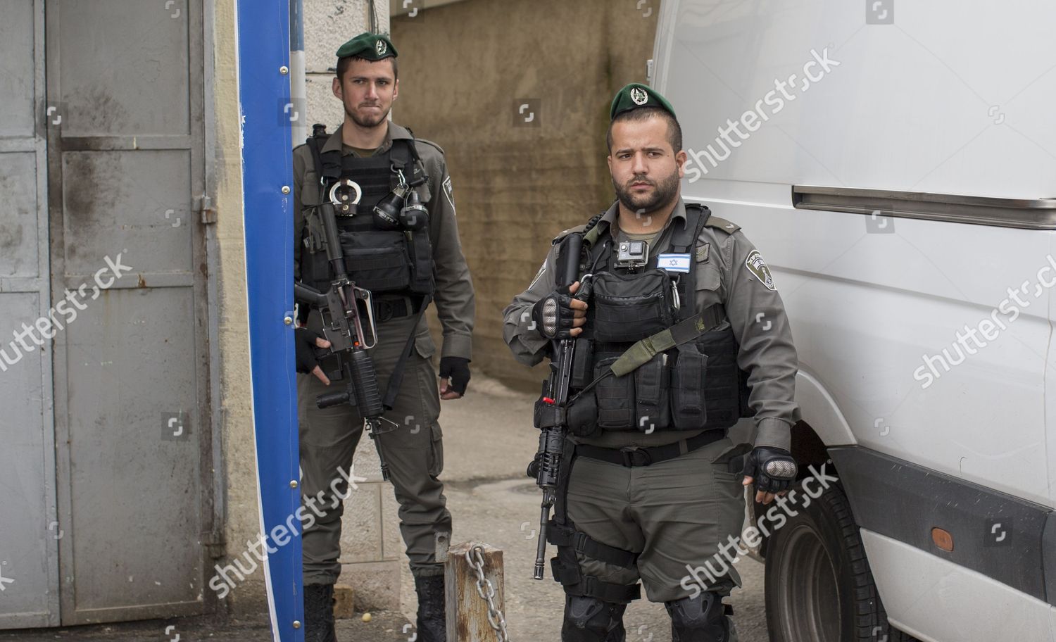 Israeli Security Guarding During Confiscated Documents Editorial Stock ...