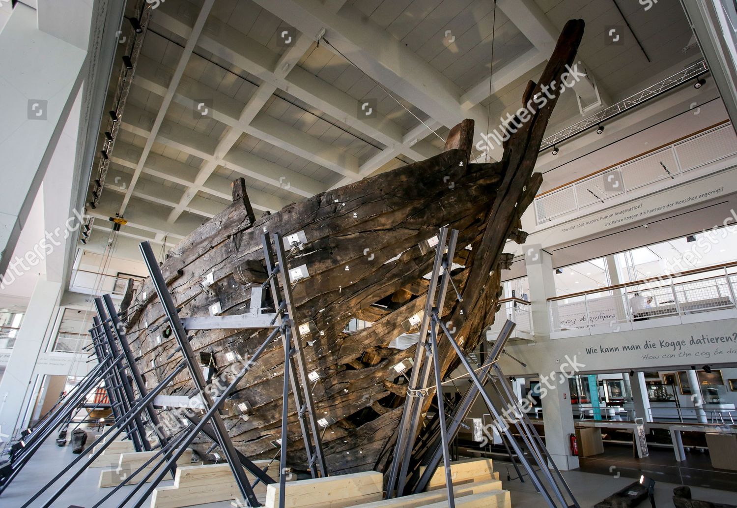 Hull Medieval Cog Inside New Permanent Editorial Stock Photo - Stock ...