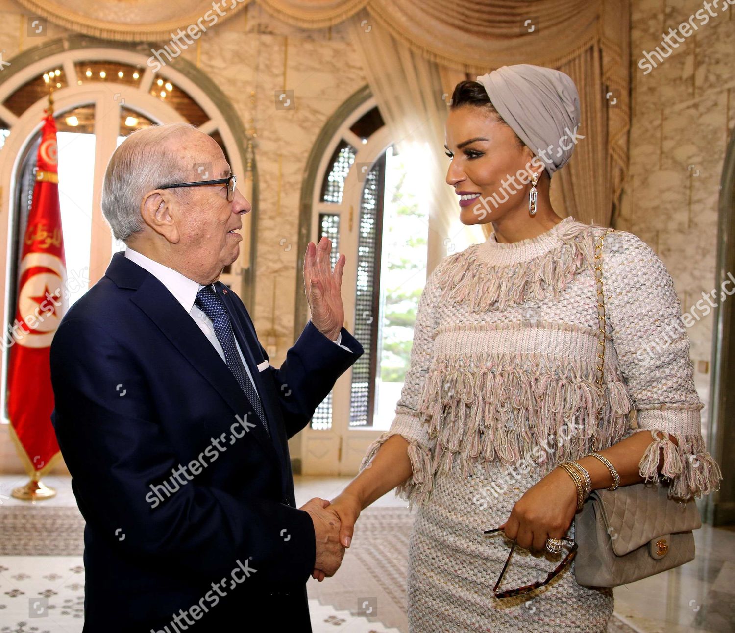 Tunisian President Beji Caid Essebsi Meets Editorial Stock Photo ...