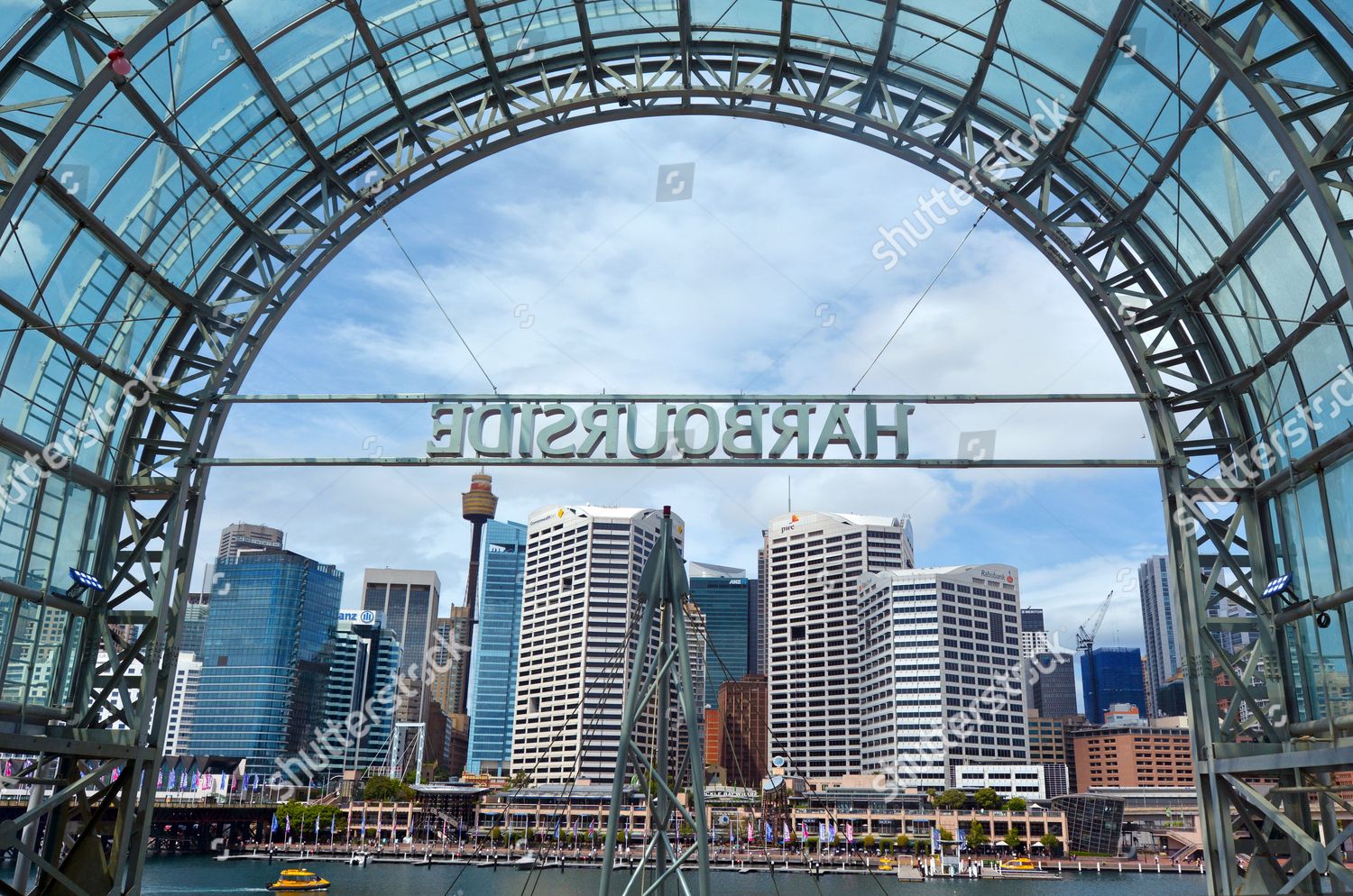 Cityscape Darling Harbour Recreational Pedestrian Precinct Editorial ...