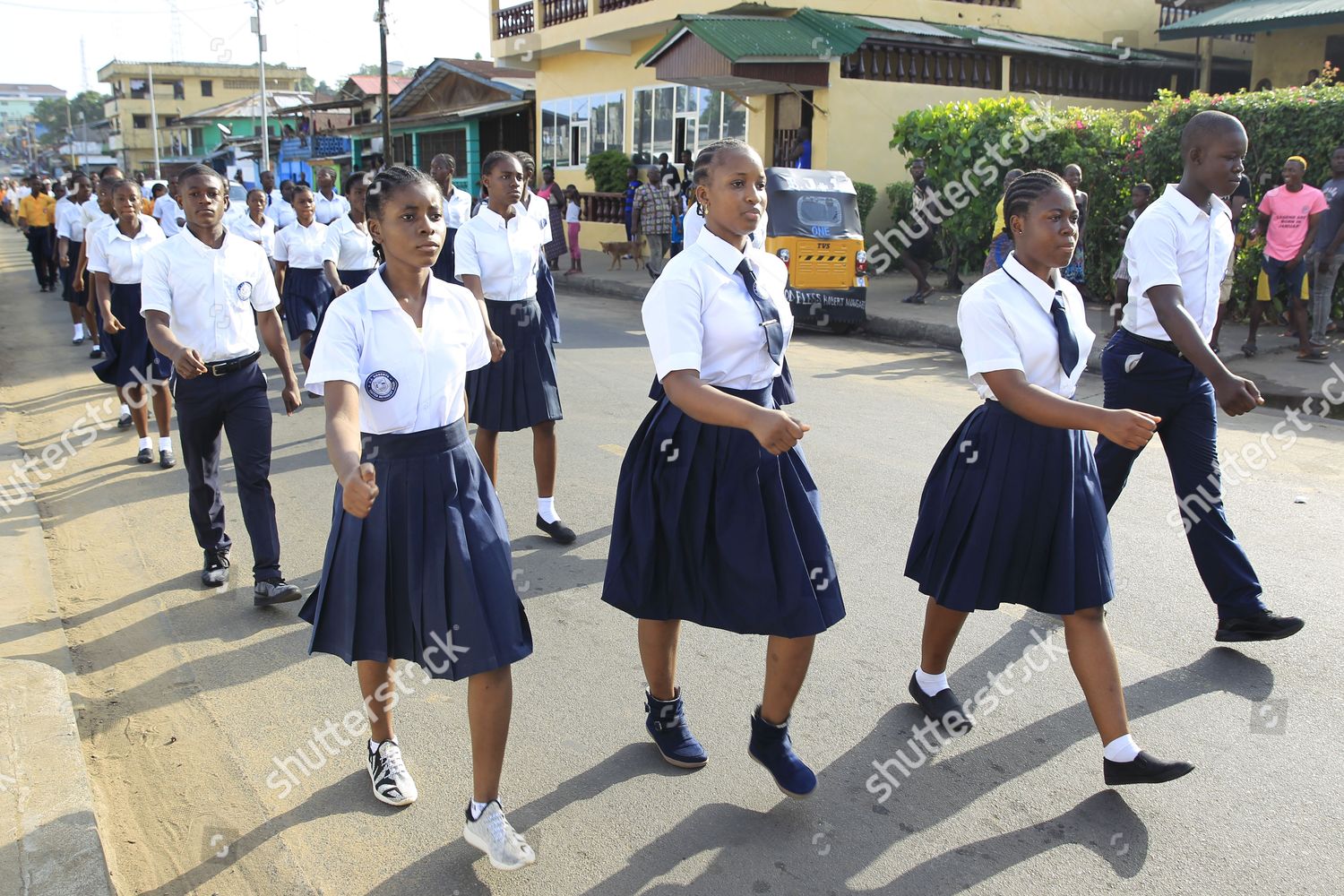 Liberian Students Parade Commemoration 208th Birth Editorial Stock ...