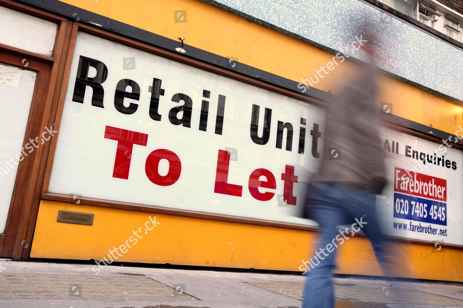 High Street Retail Unit Let London Editorial Stock Photo - Stock Image ...