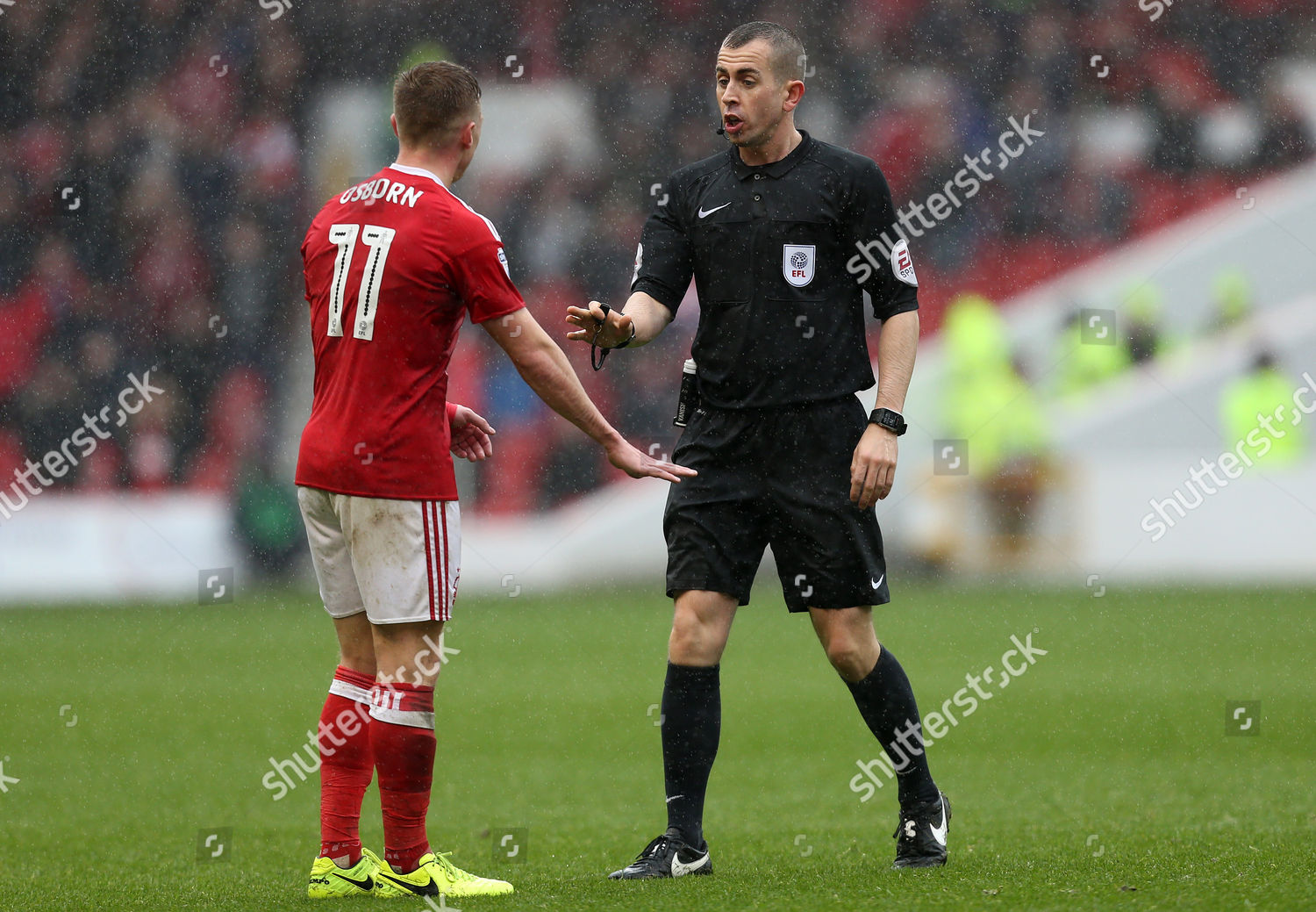 Referee Peter Bankes Has Words Nottingham Editorial Stock Photo - Stock ...