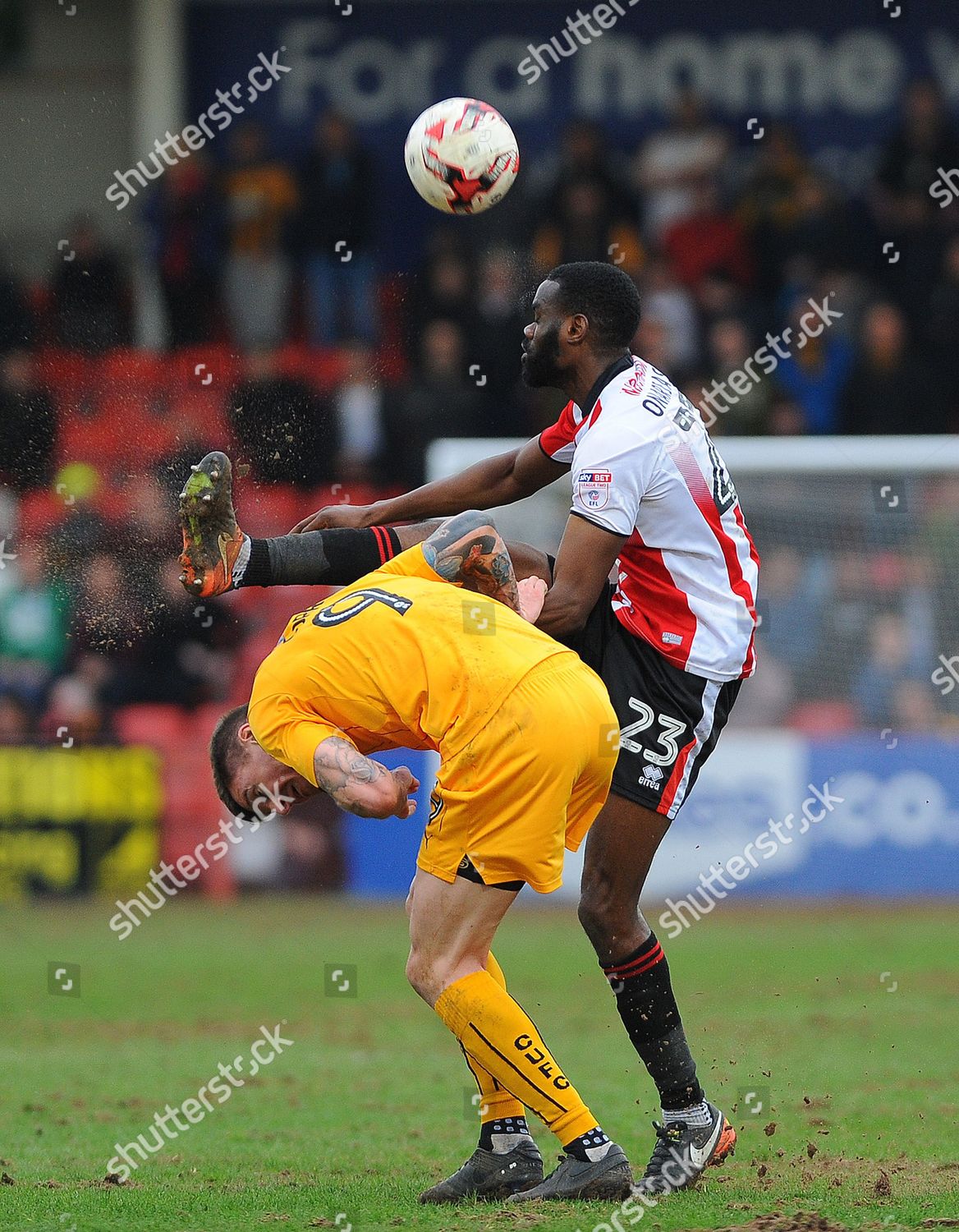 Emmanuel Onariase Cheltenham Town Fouls Barry Editorial Stock Photo ...