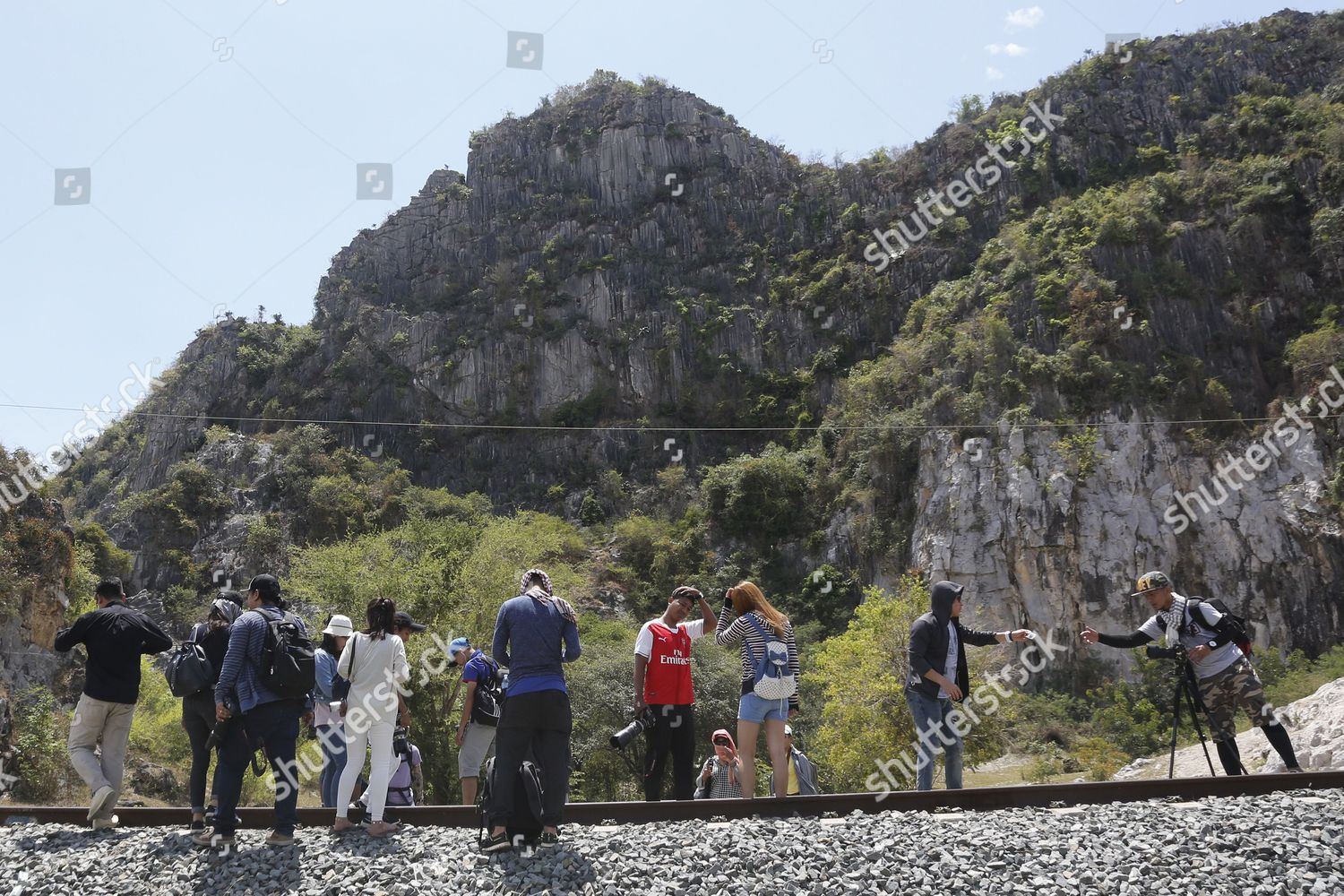 Cambodian Tourists Visit Kampong Trach Mountain Editorial Stock Photo ...