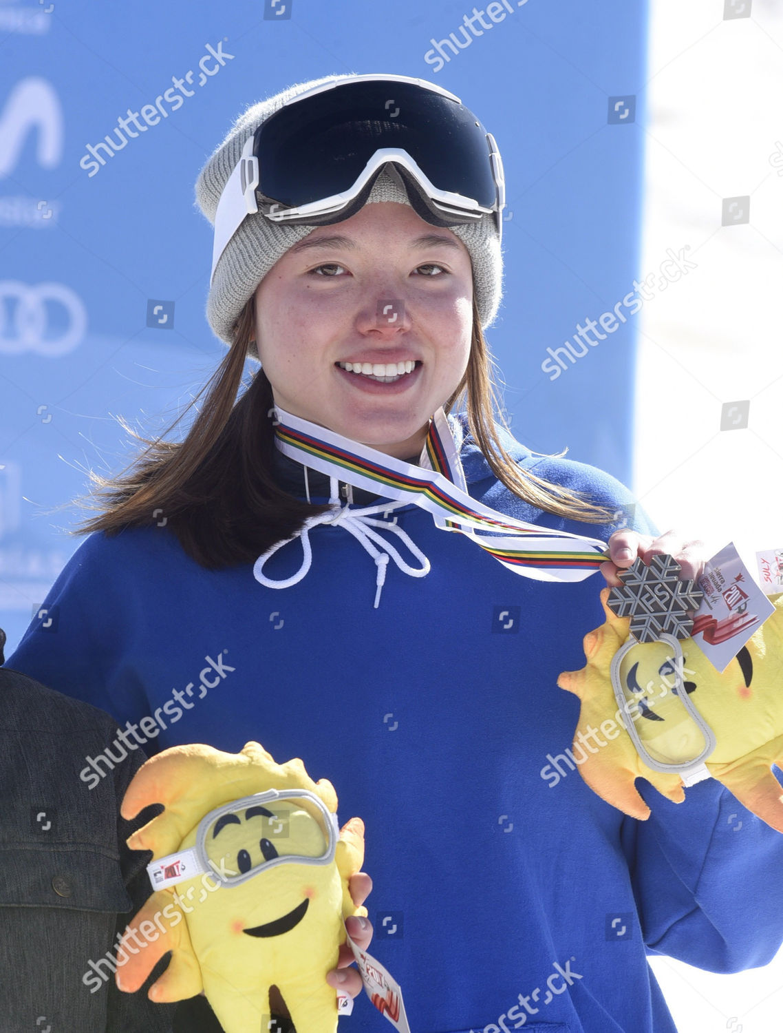 British Skier Isabel Atkin Celebrates Winning Editorial Stock Photo ...