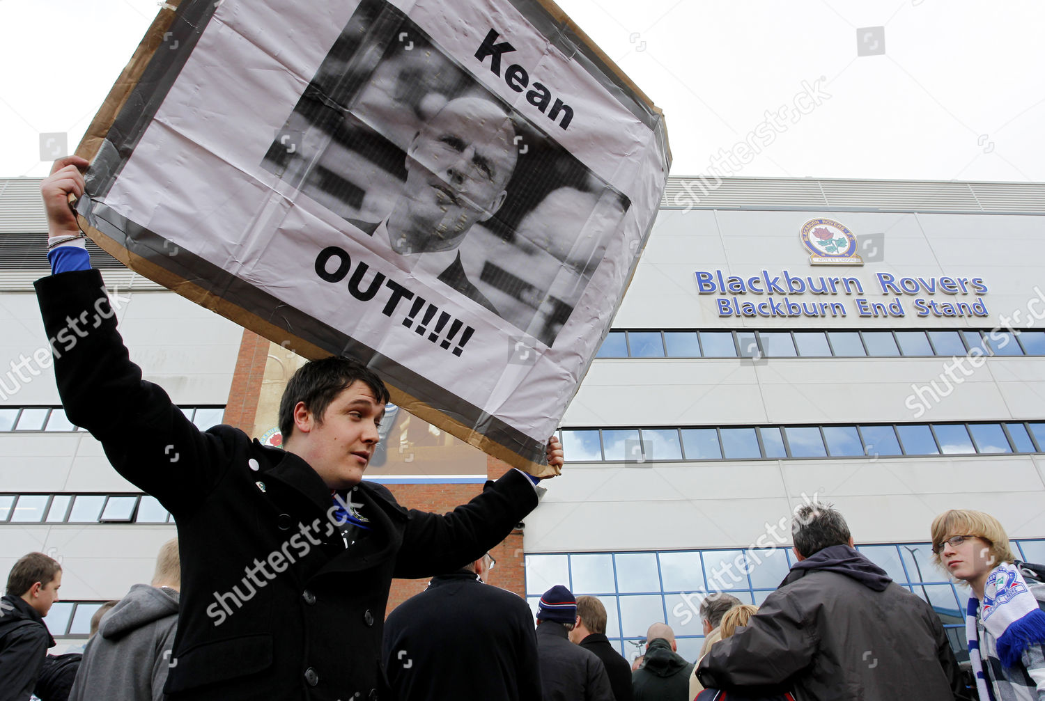 Blackburn Rovers Fans Protest Over Manager Editorial Stock Photo ...