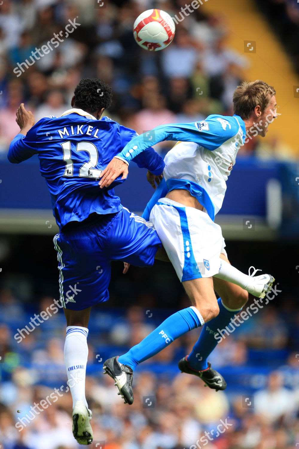 Peter Crouch Portsmouth Gets Leg Between Editorial Stock Photo - Stock ...