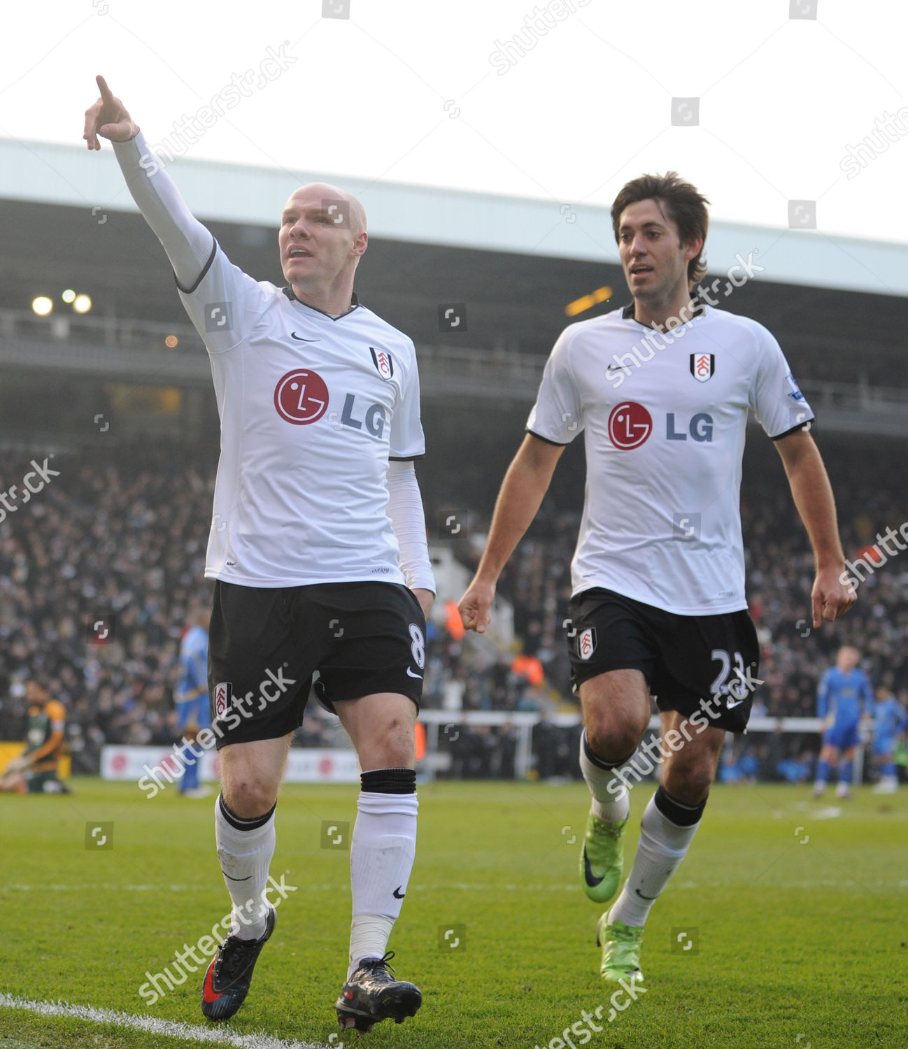 Andrew Johnson Fulham Celebrates Scoring Opening Editorial Stock Photo ...