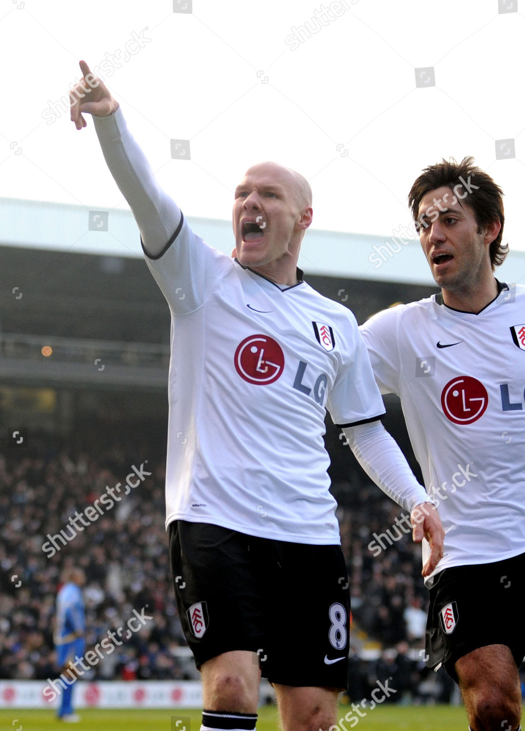 Andrew Johnson Fulham Celebrates Scoring Opening Editorial Stock Photo ...