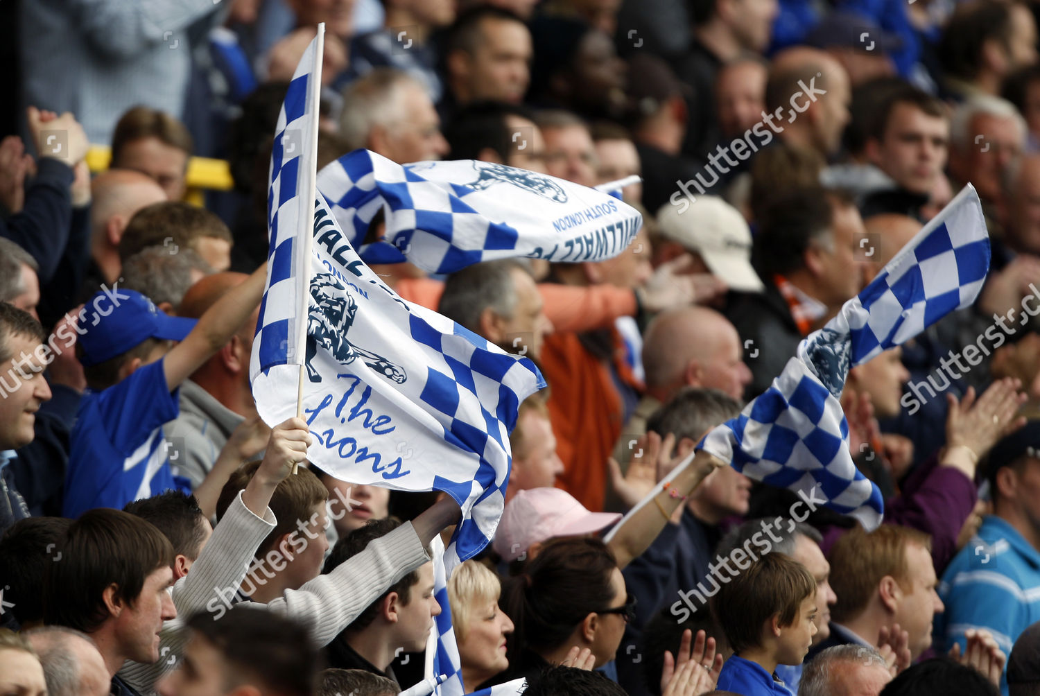 Millwall Fc Fans Flags United Kingdom Editorial Stock Photo - Stock ...