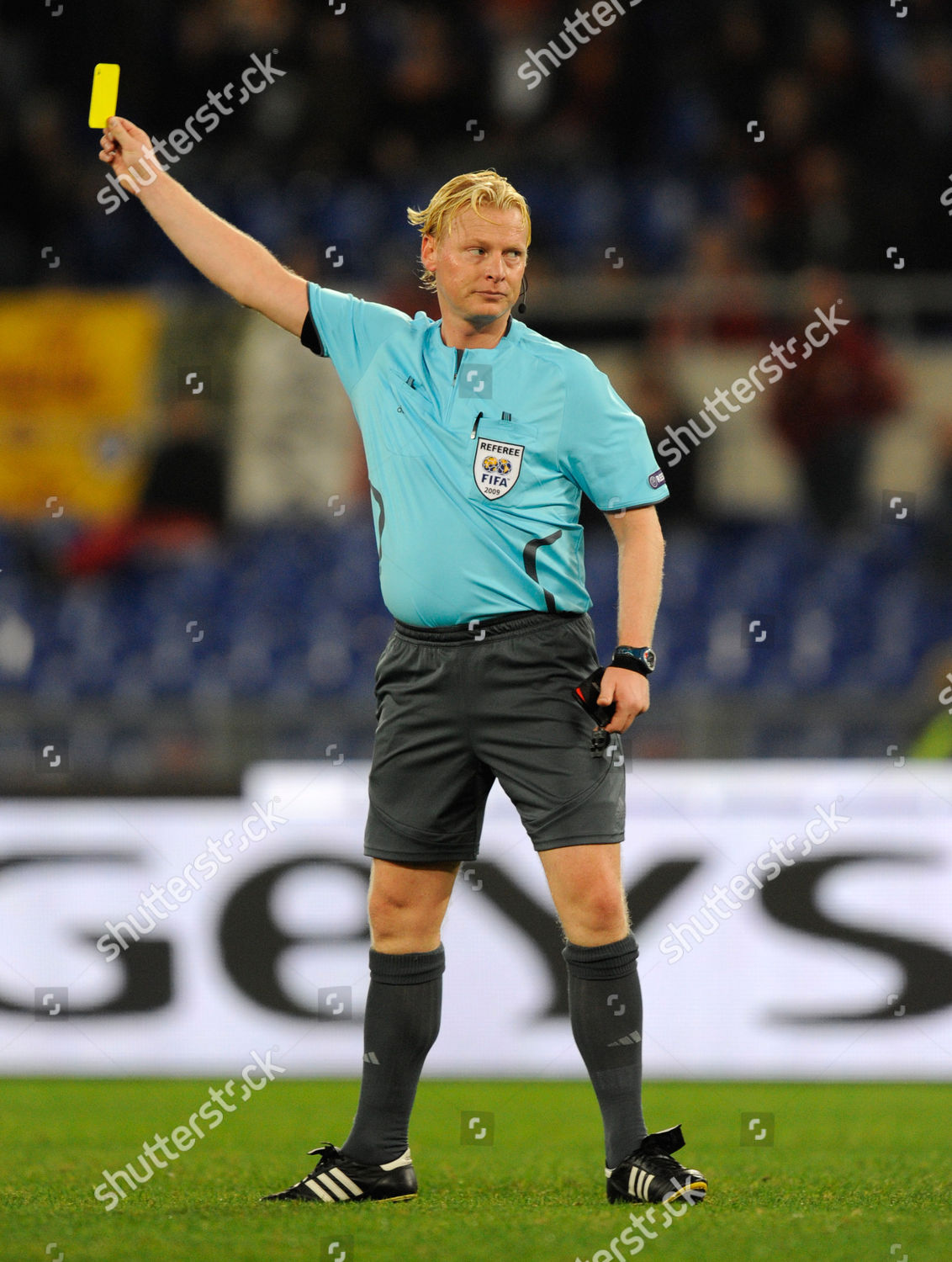 Referee Bernie Raymond Blom Issues Yellow Editorial Stock Photo - Stock ...