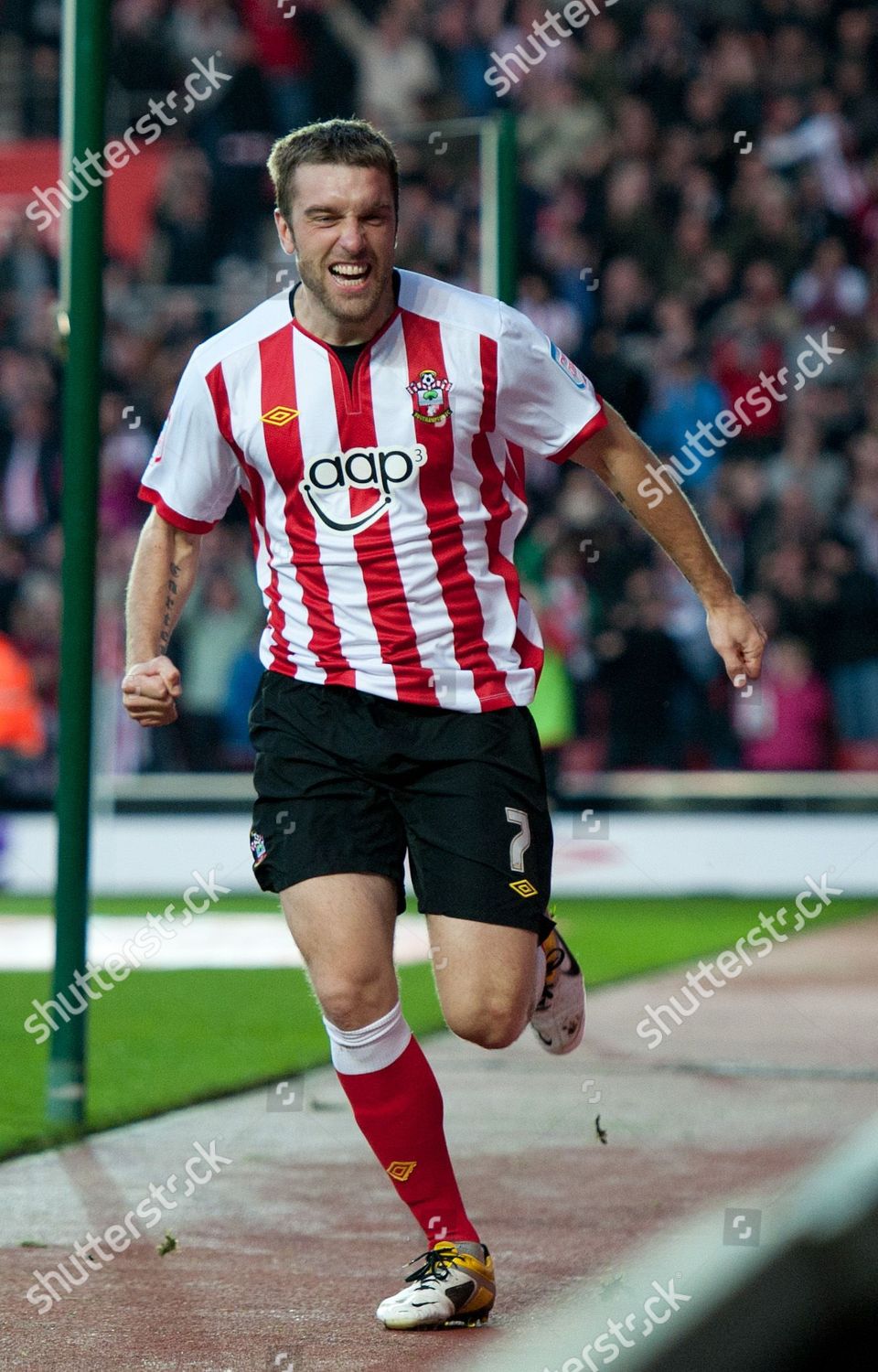Rickie Lambert Southampton Celebrates His Opening Editorial Stock Photo ...