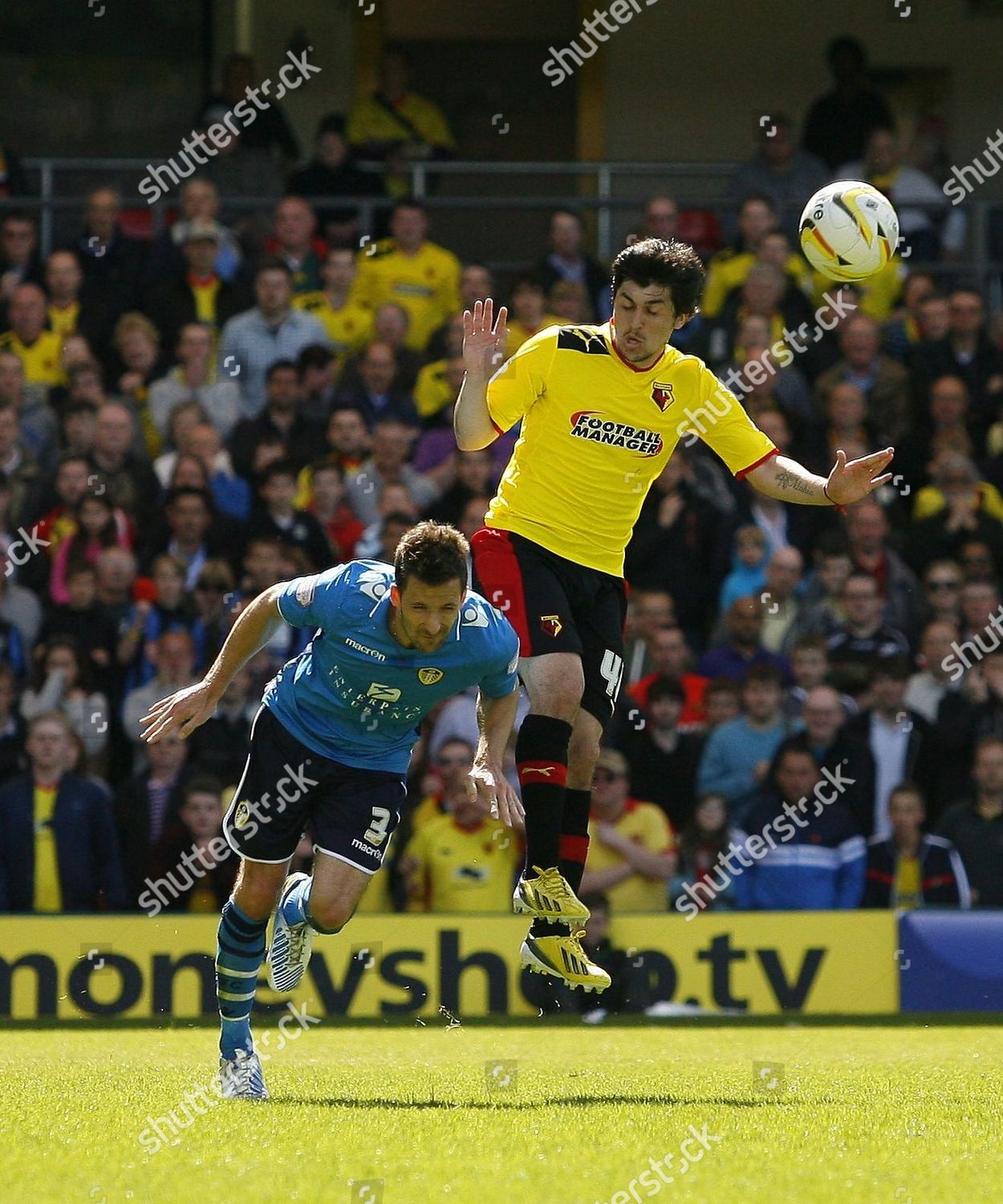 Leeds Uniteds Adam Drury Watfords Fernando Editorial Stock Photo ...