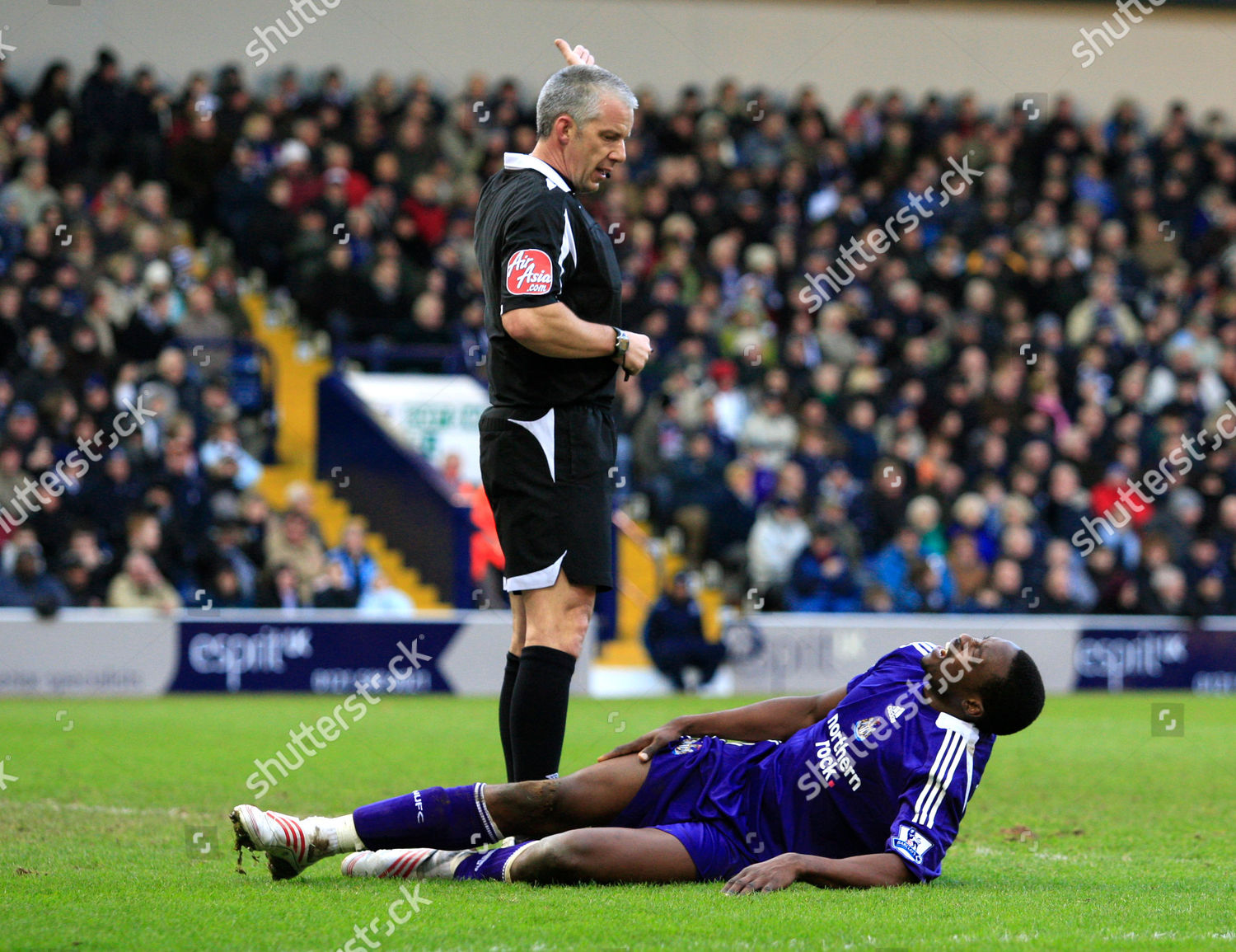 Referee Chris Foy Calls Medical Staff Editorial Stock Photo - Stock ...