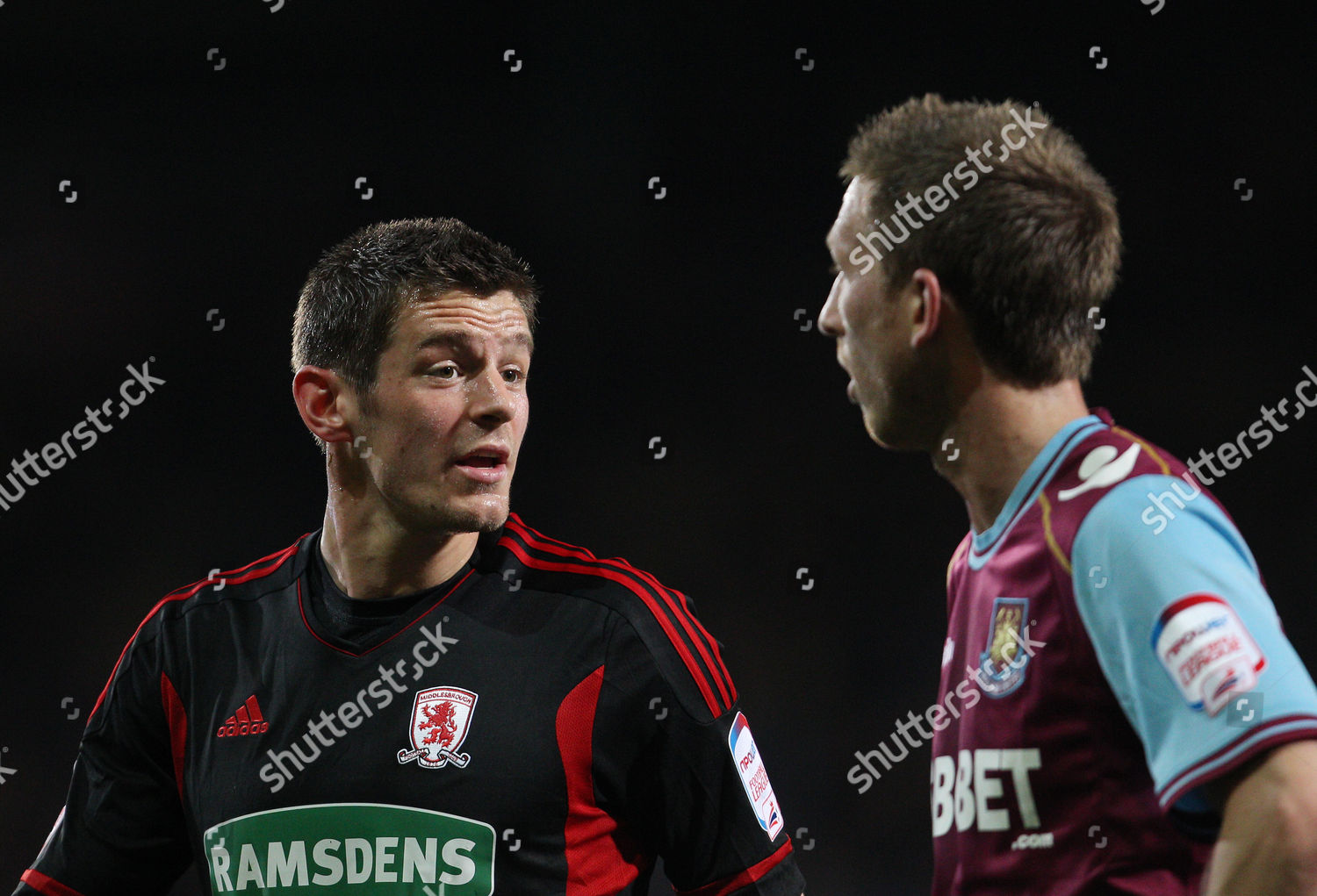 Lukas Jutkiewicz Middlesbrough Danny Collins West Editorial Stock Photo ...