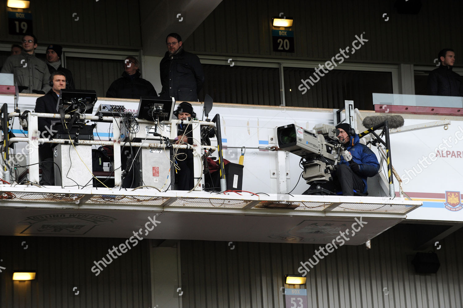 Tv Camera Commentary Team Gantry Before Editorial Stock Photo - Stock ...