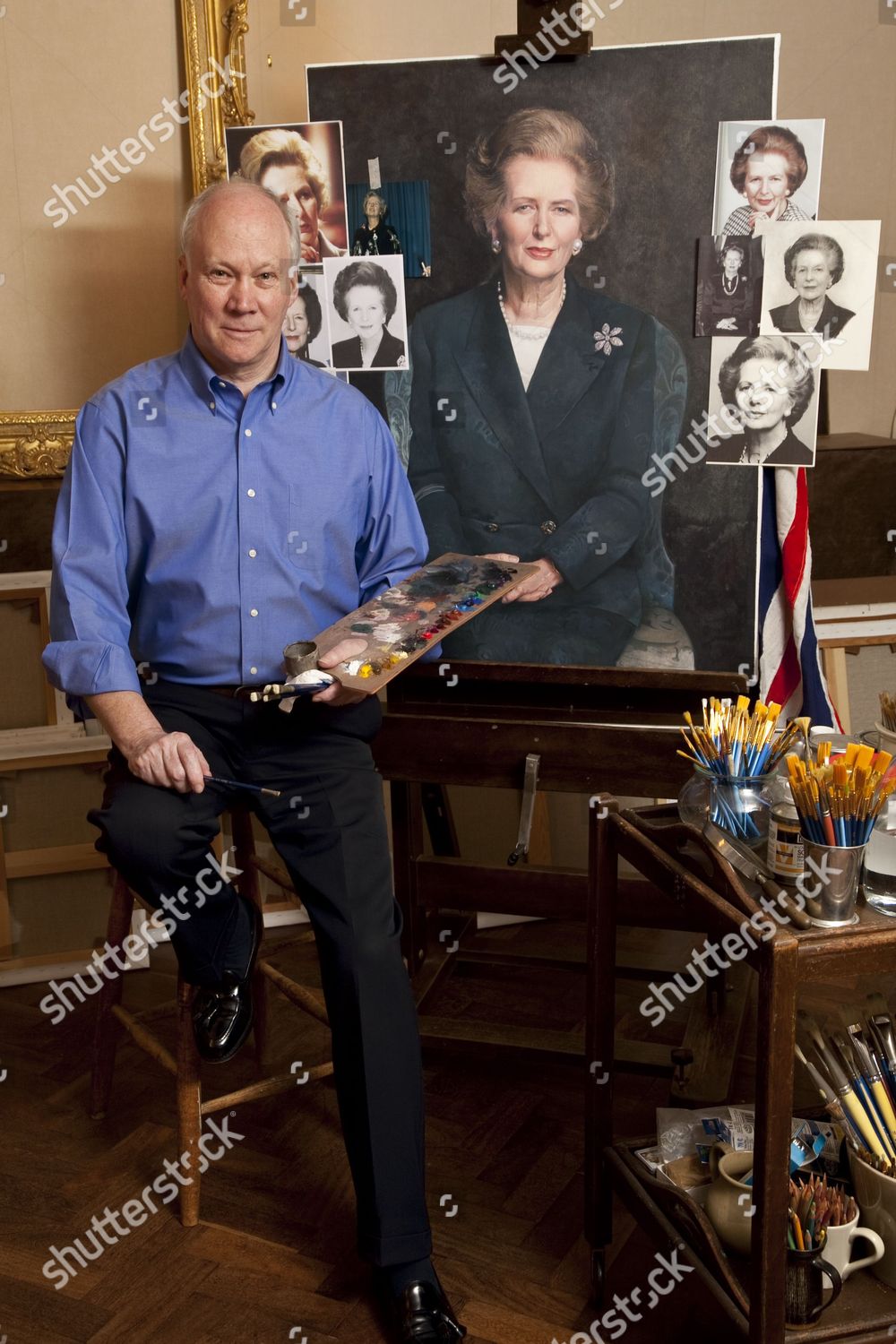 Richard Stone His Painting Margaret Thatcher Editorial Stock Photo ...