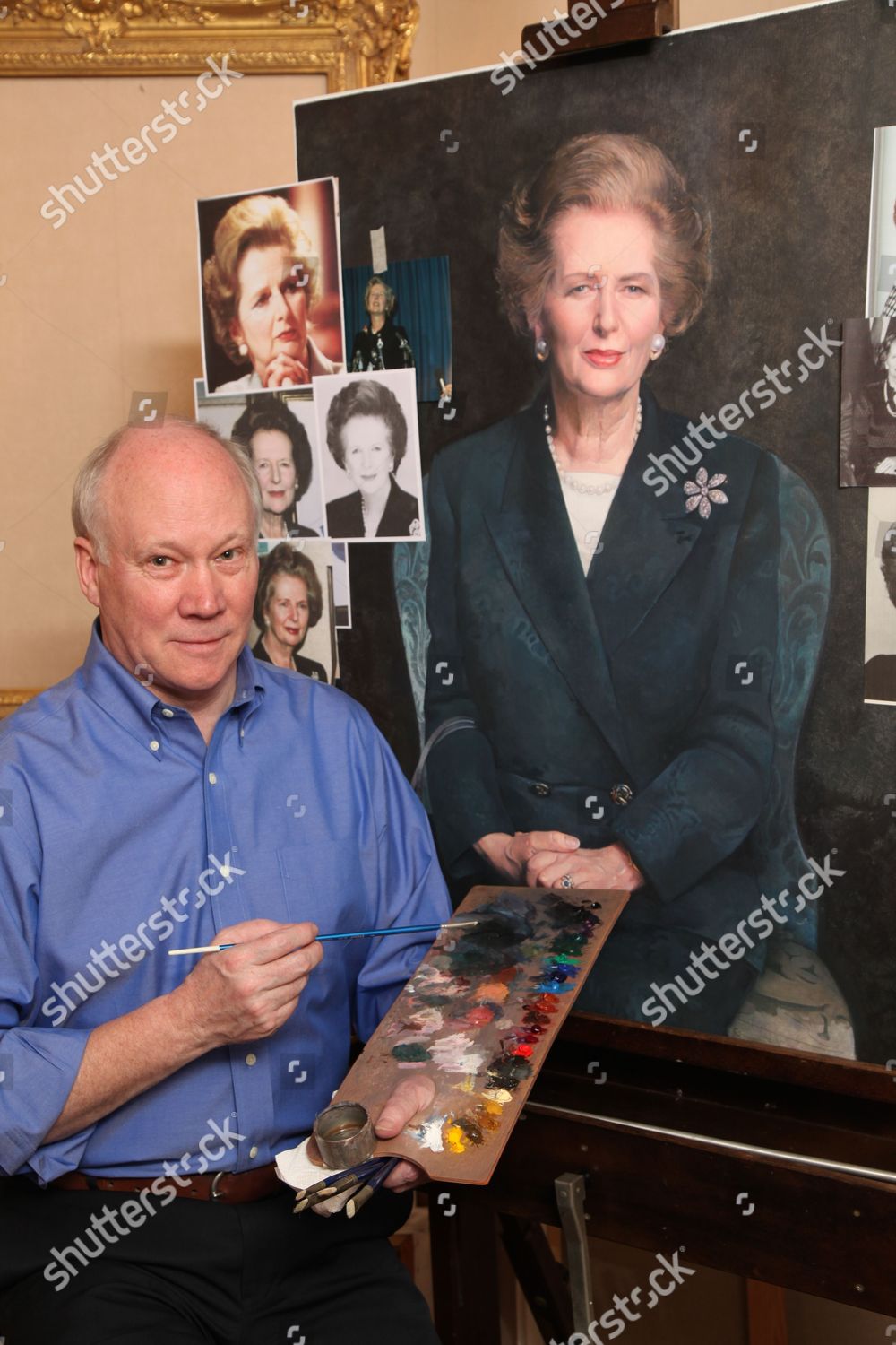 Richard Stone His Painting Margaret Thatcher Editorial Stock Photo ...