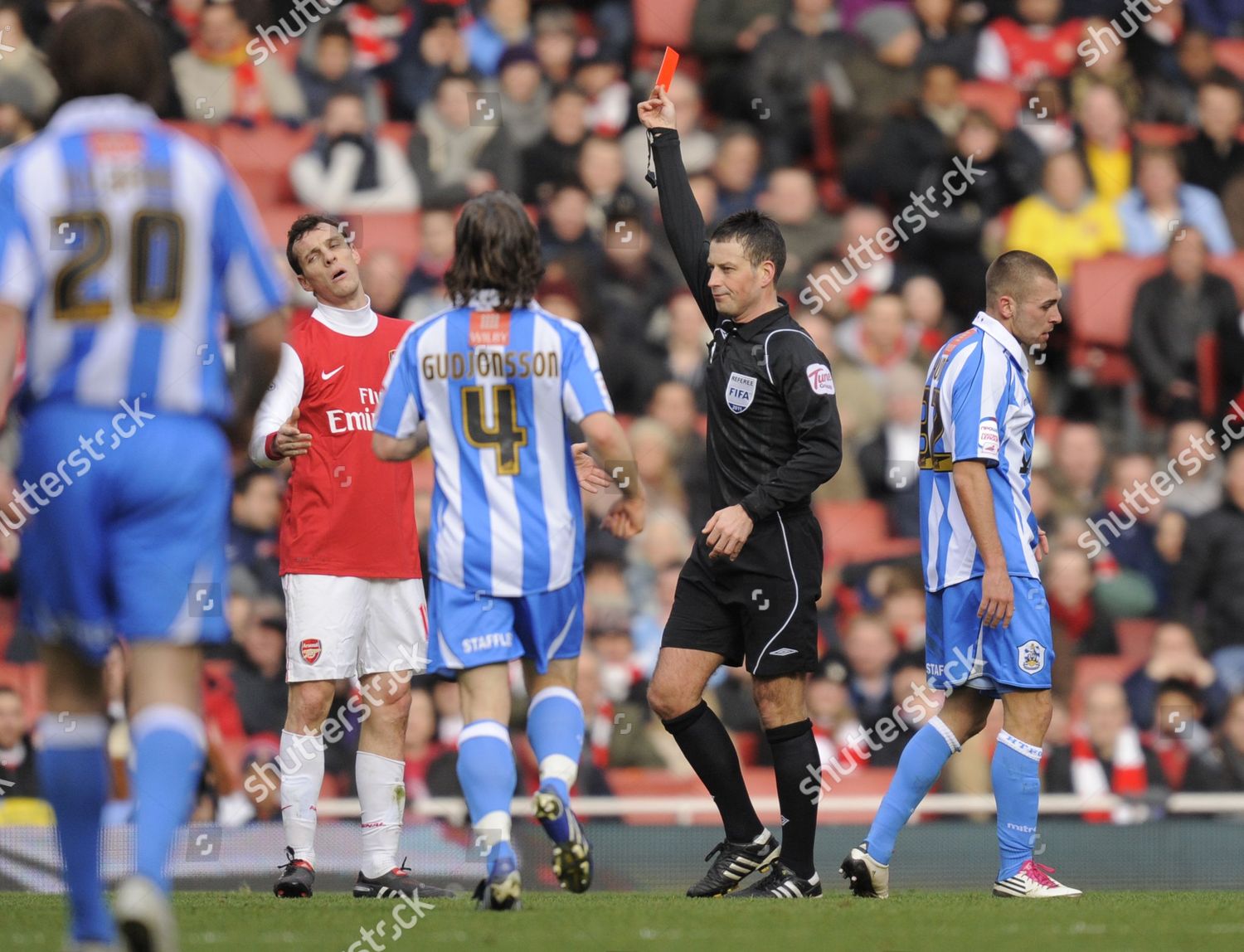 Sebastien Squillaci Arsenal Shown Red Card Editorial Stock Photo ...