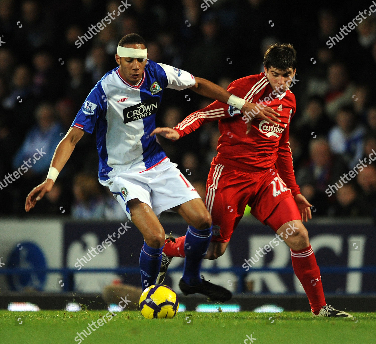 Emiliano Insua Liverpool Steven Nzonzi Blackburn Editorial Stock Photo ...