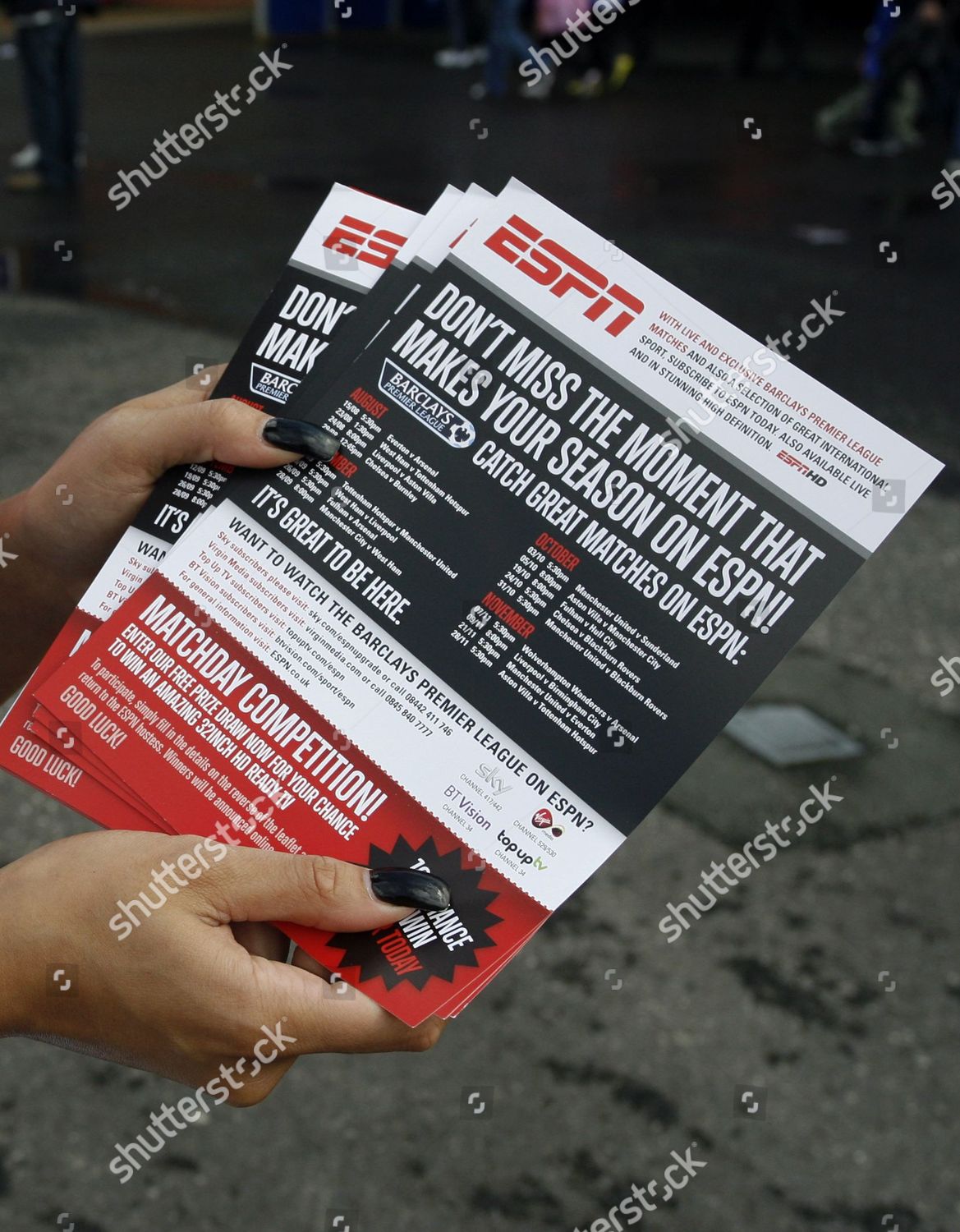 Espn Television Network Leaflets Handed Out Editorial Stock Photo ...