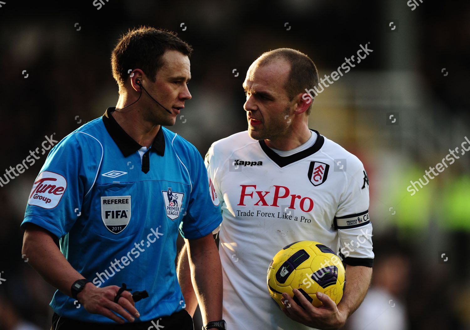 Danny Murphy Fulham Speaks Referee Stuart Editorial Stock Photo - Stock ...