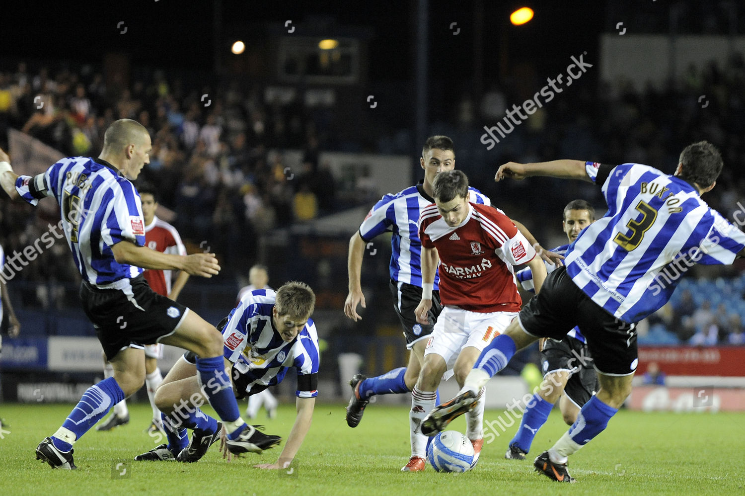 ADAM JOHNSON MIDDLESBROUGH CAUSES MAYHEM SHEFFIELD Editorial Stock ...