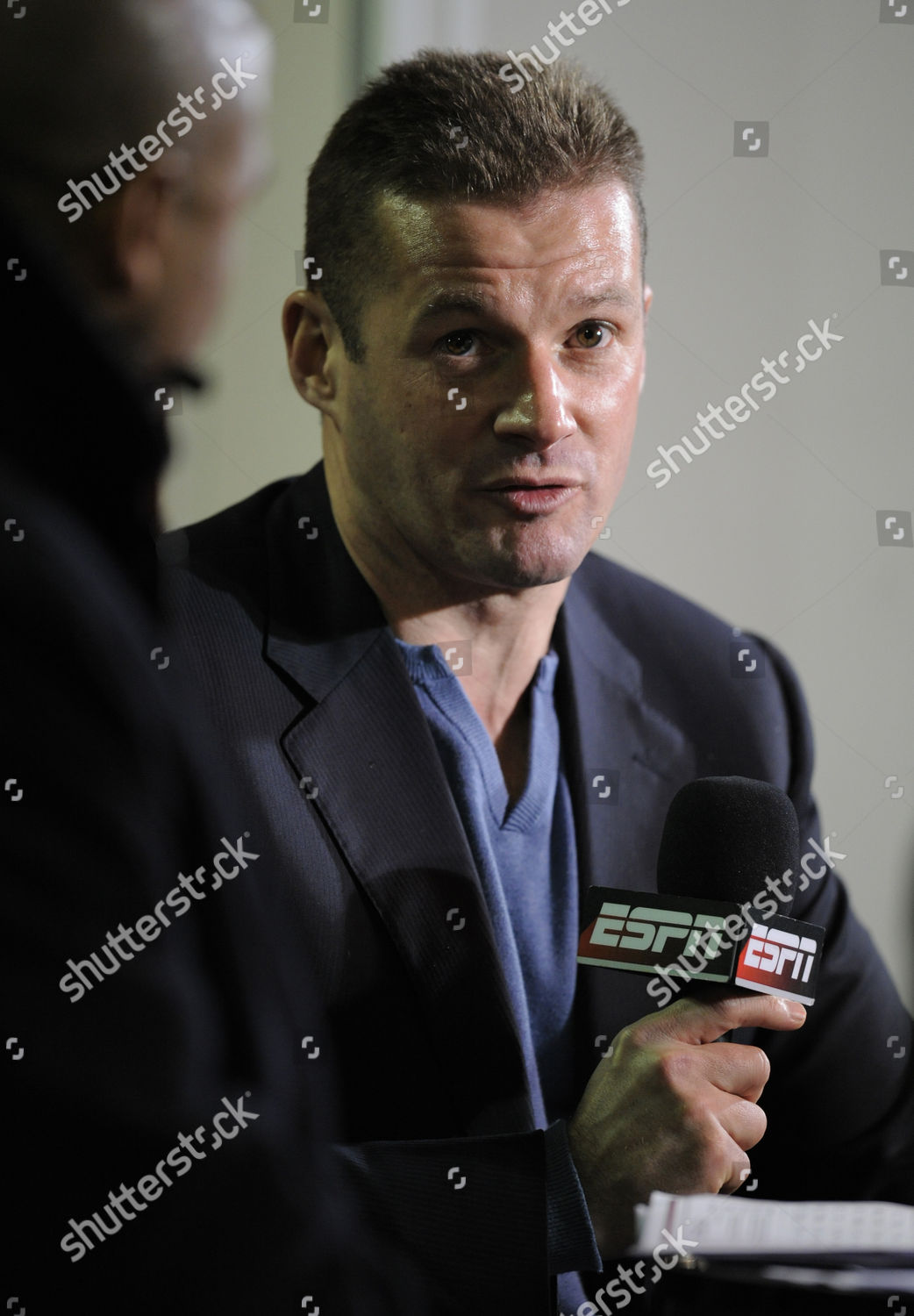 Stevenage Manager Graham Westley Talks Espn Editorial Stock Photo ...