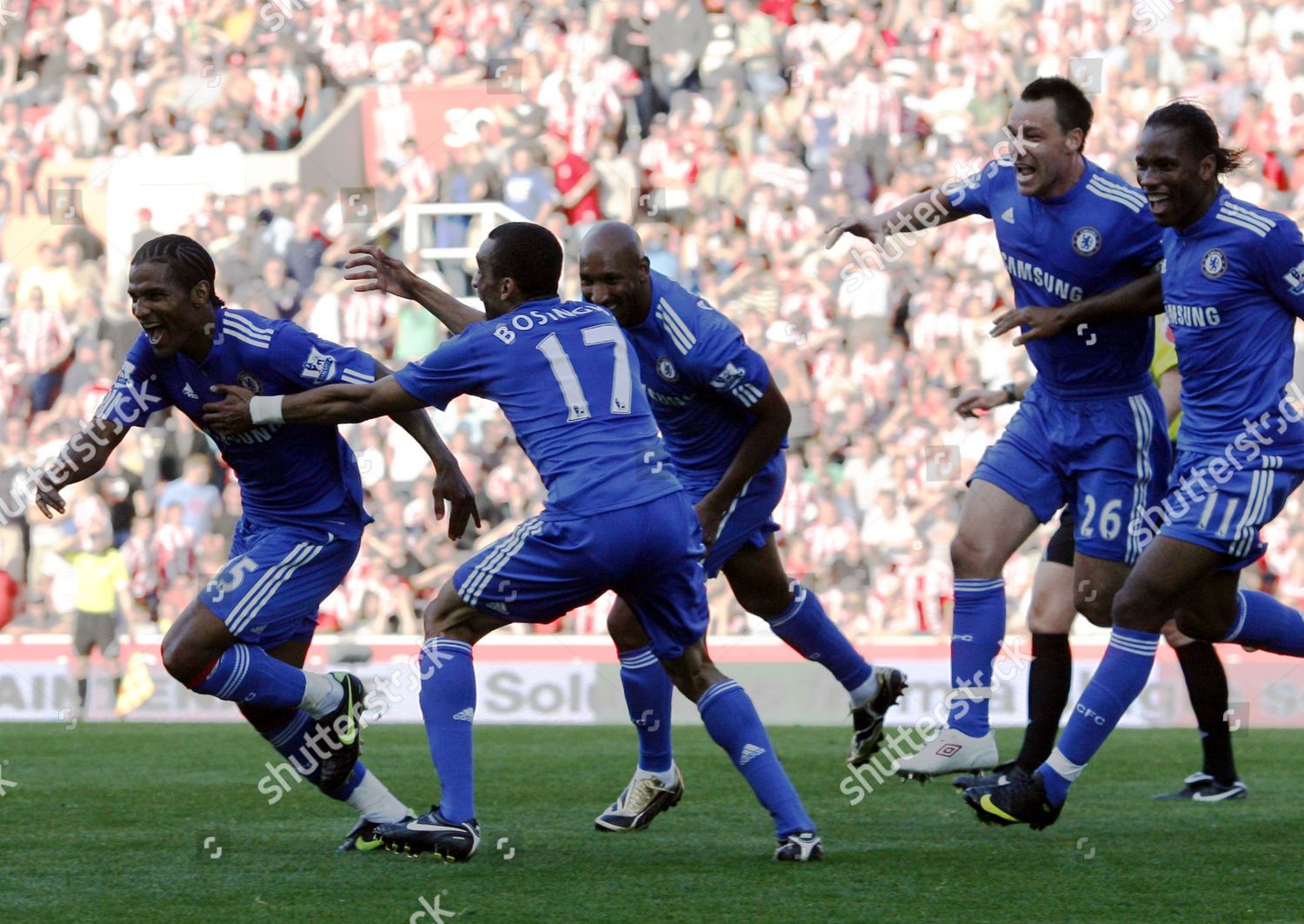 Florent Malouda Chelsea 15 Celebrates Scoring Editorial Stock Photo ...
