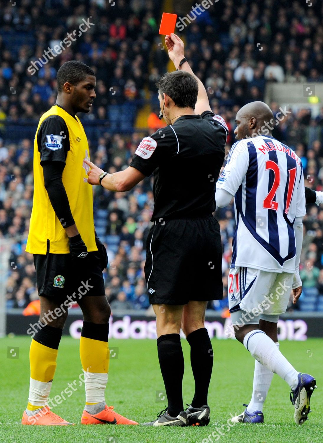 Referee Lee Probert Shows Anthony Modeste Editorial Stock Photo - Stock ...