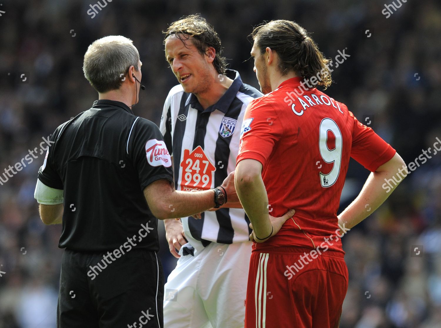 Referee Martin Atkinson Has Words Jonas Editorial Stock Photo - Stock ...
