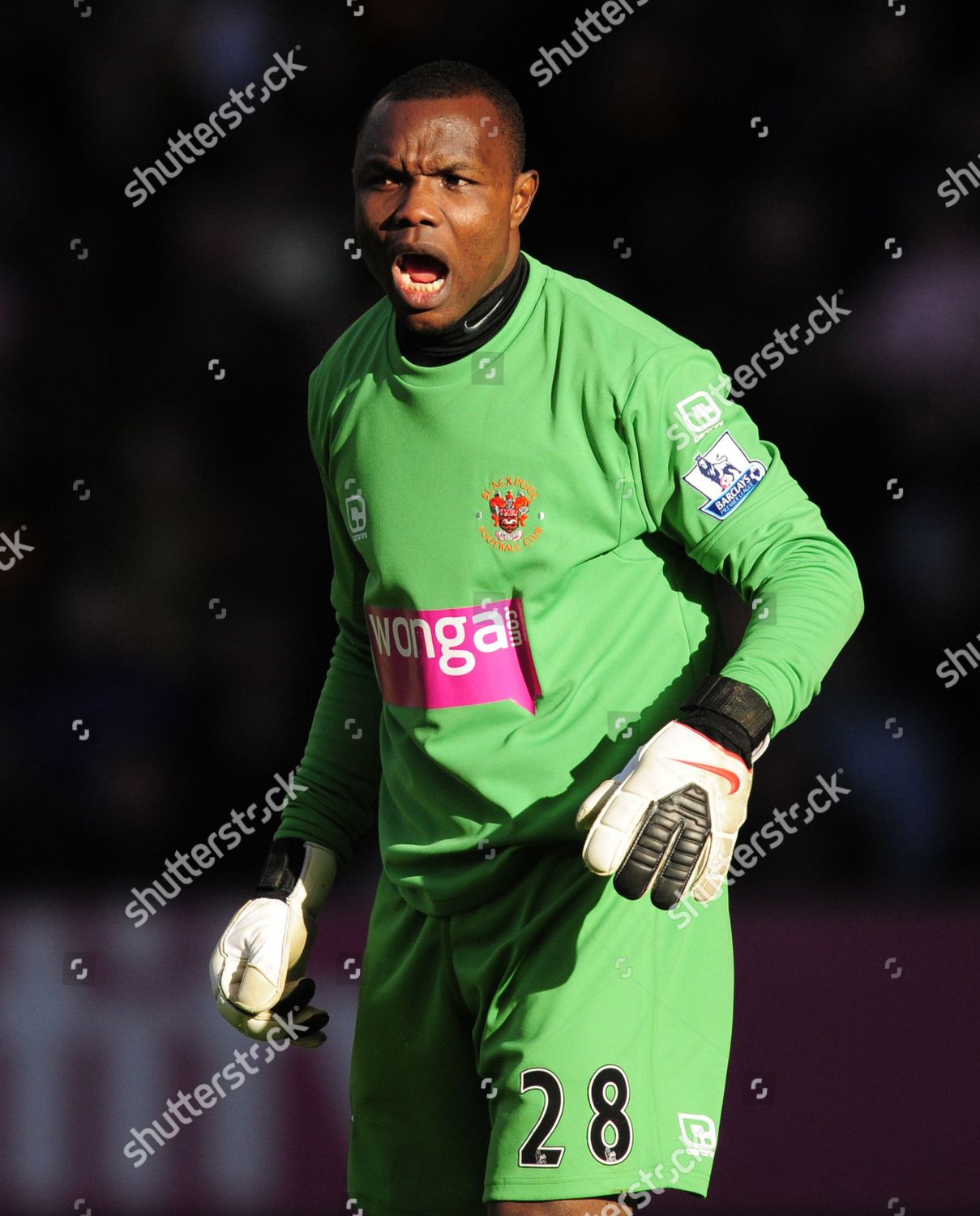 Blackpool Goalkeeper Richard Kingson United Kingdom Editorial Stock ...