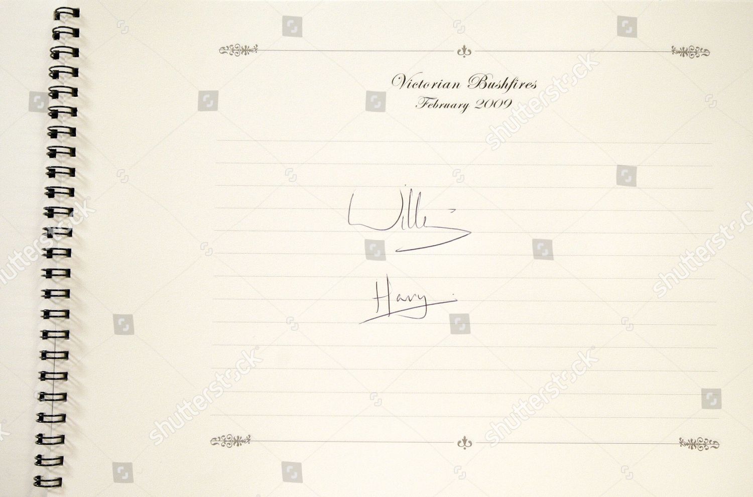 Signatures Prince William Prince Harry Official Editorial Stock Photo ...