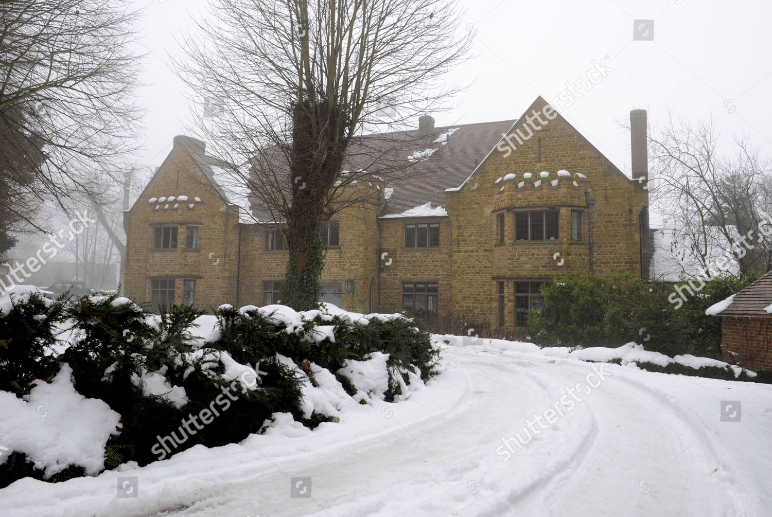 Exterior Fawsley Little Hall Northamptonshire Britain Editorial Stock ...