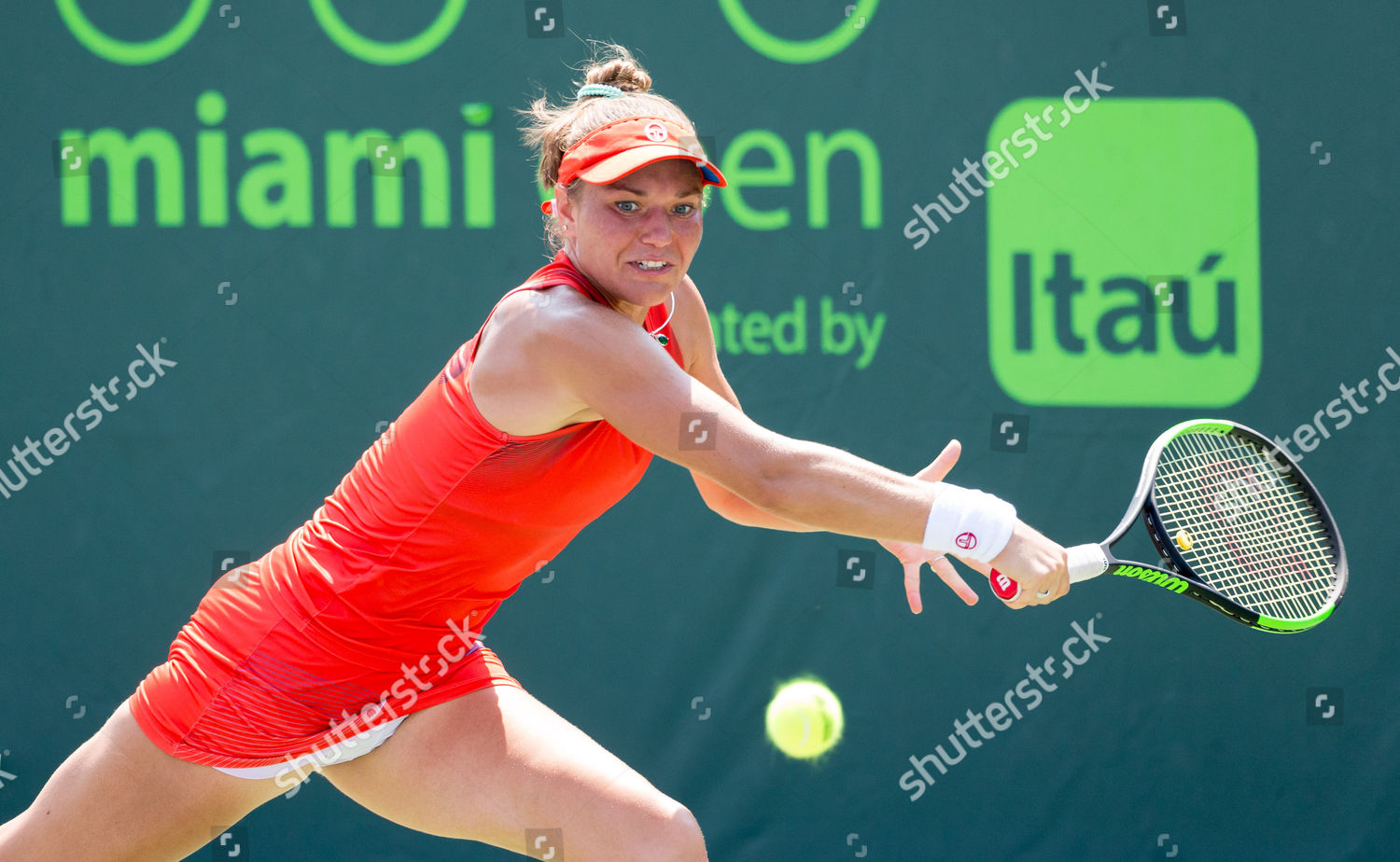 Kateryna Bondarenko Ukraine Attempts Hit Backhand Editorial Stock Photo ...