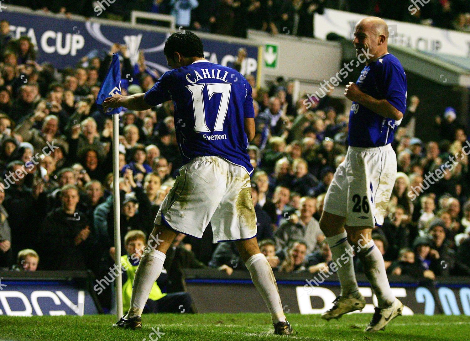 Tim Cahill Everton Celebrates Scoring Opening Editorial Stock Photo ...