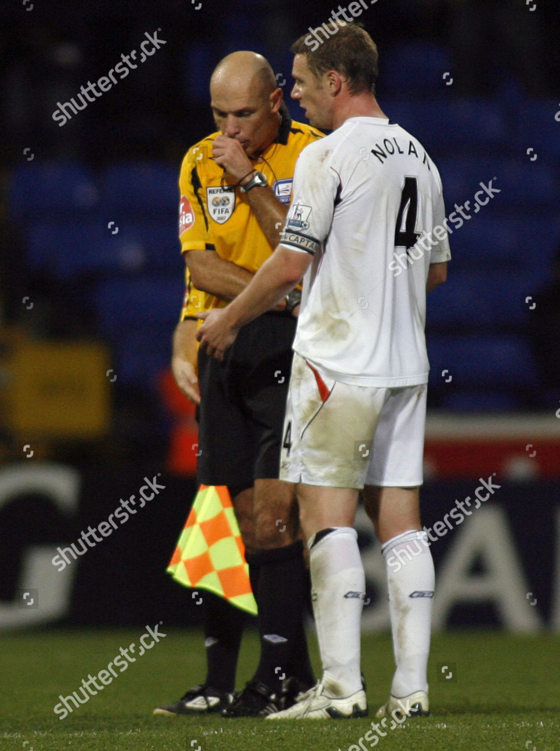 Bolton Wanderers Captain Kevin Nolan Referee Editorial Stock Photo ...
