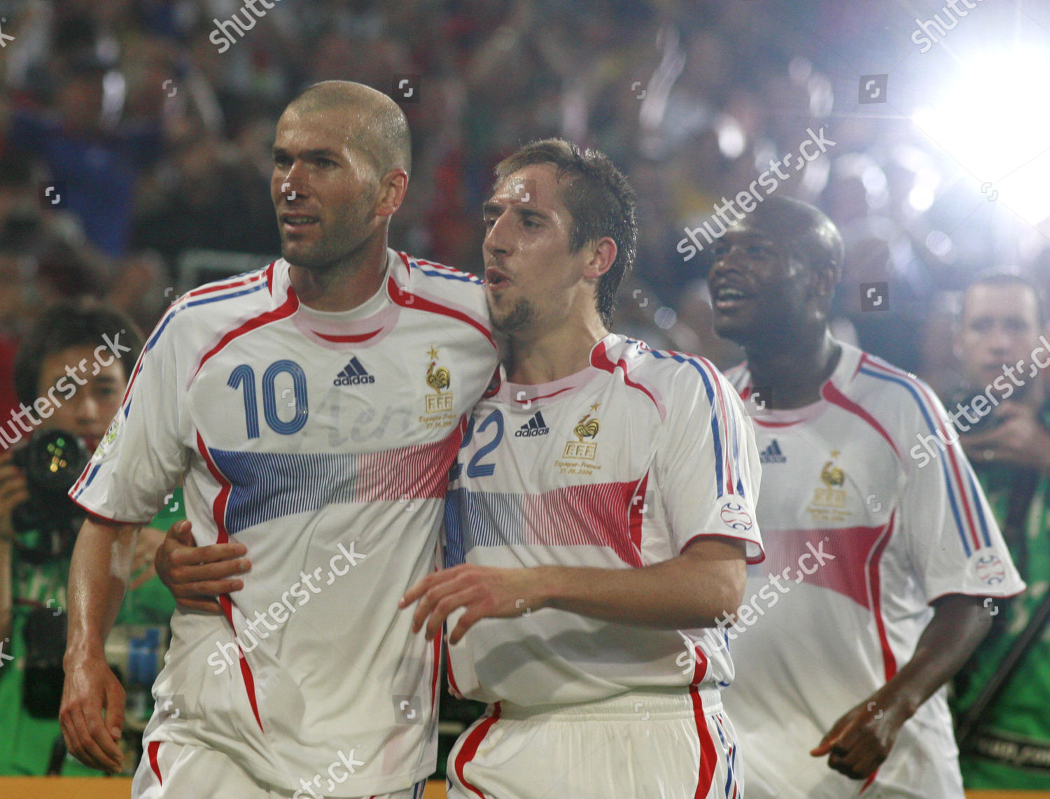 Zinedine Zidane France Celebrates After Scoring Editorial Stock Photo ...